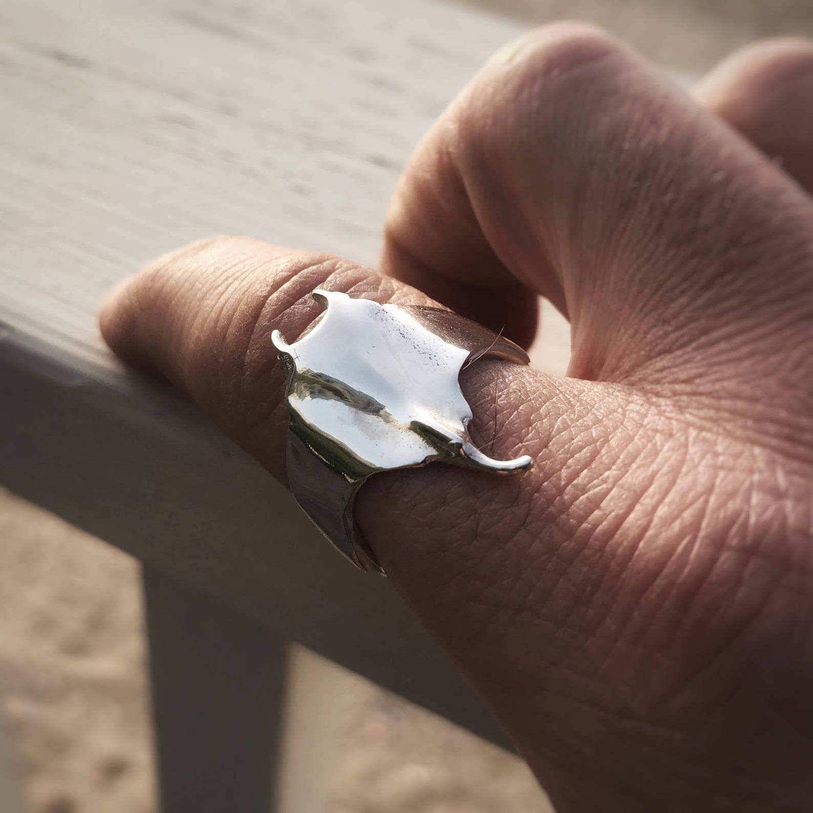 Manta Ray Ring, Surfer Ring, Beach Jewelry, Manta Ray, Surf Jewelry ...