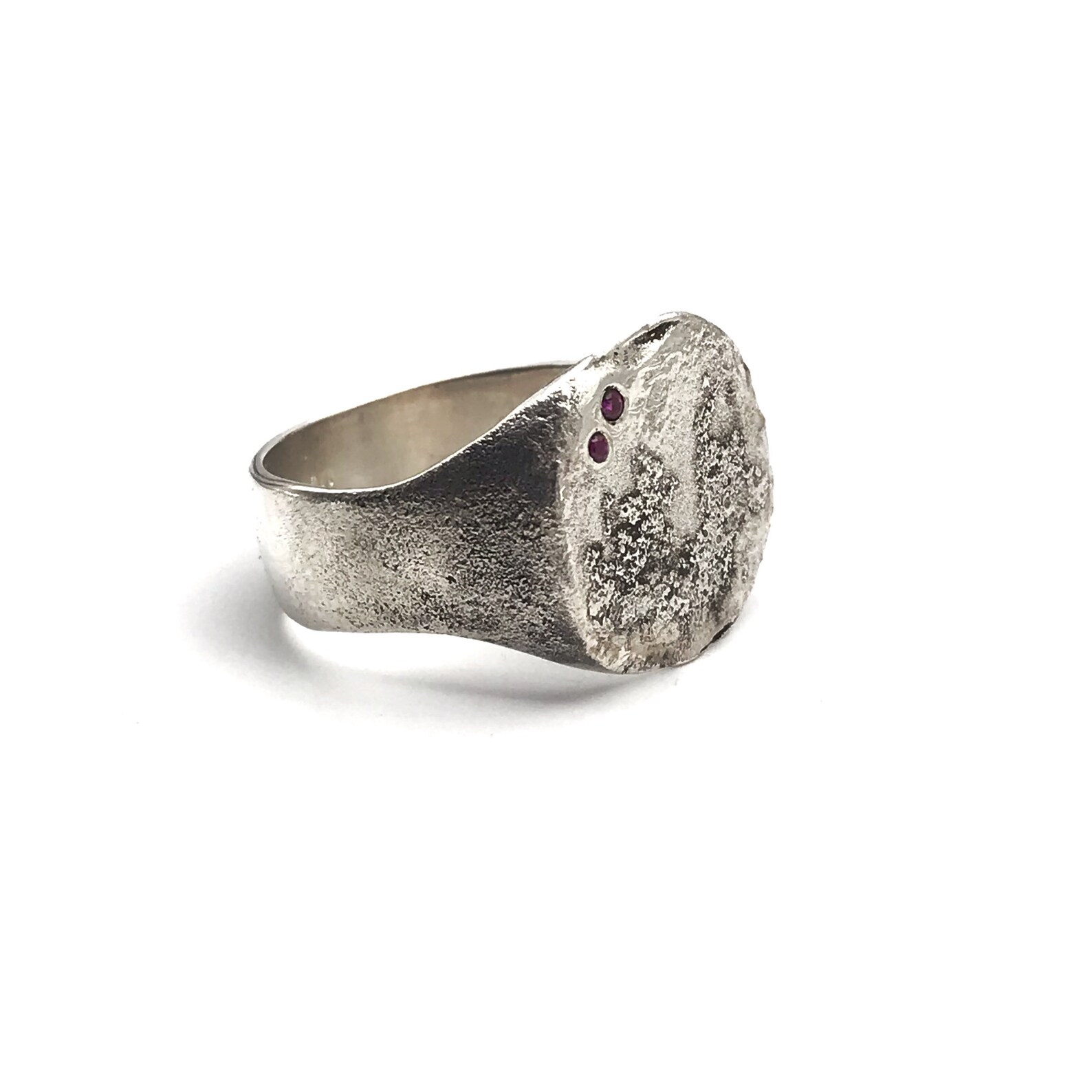 Signet Ring, Silver Signet Ring, Ruby Ring, Gentleman Ring, Ancient ...