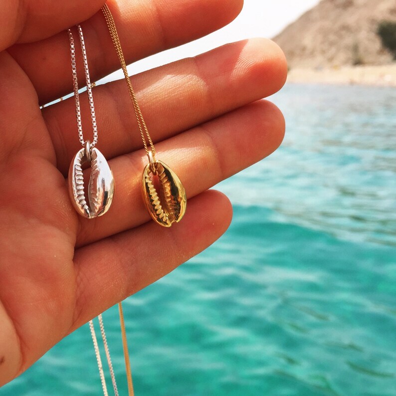 Cowrie Necklace Sea Shell Necklace Statement Necklace Etsy