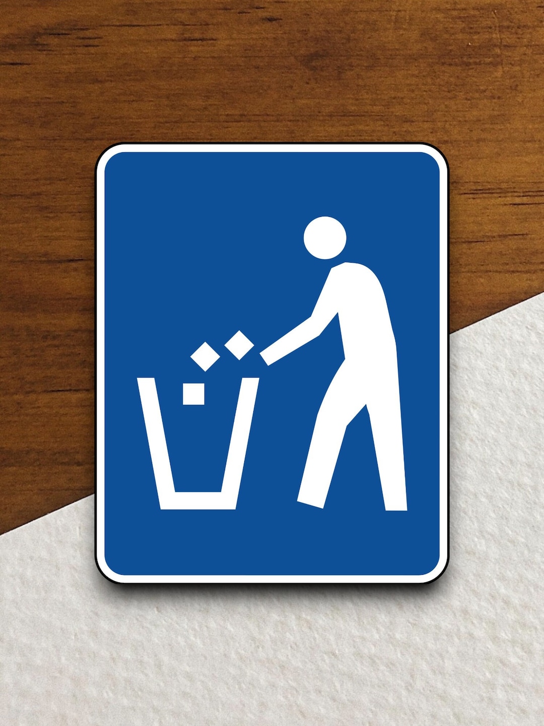 Litter Container Road Sign Stickers, Room Decor, Traffic Sticker, Road ...