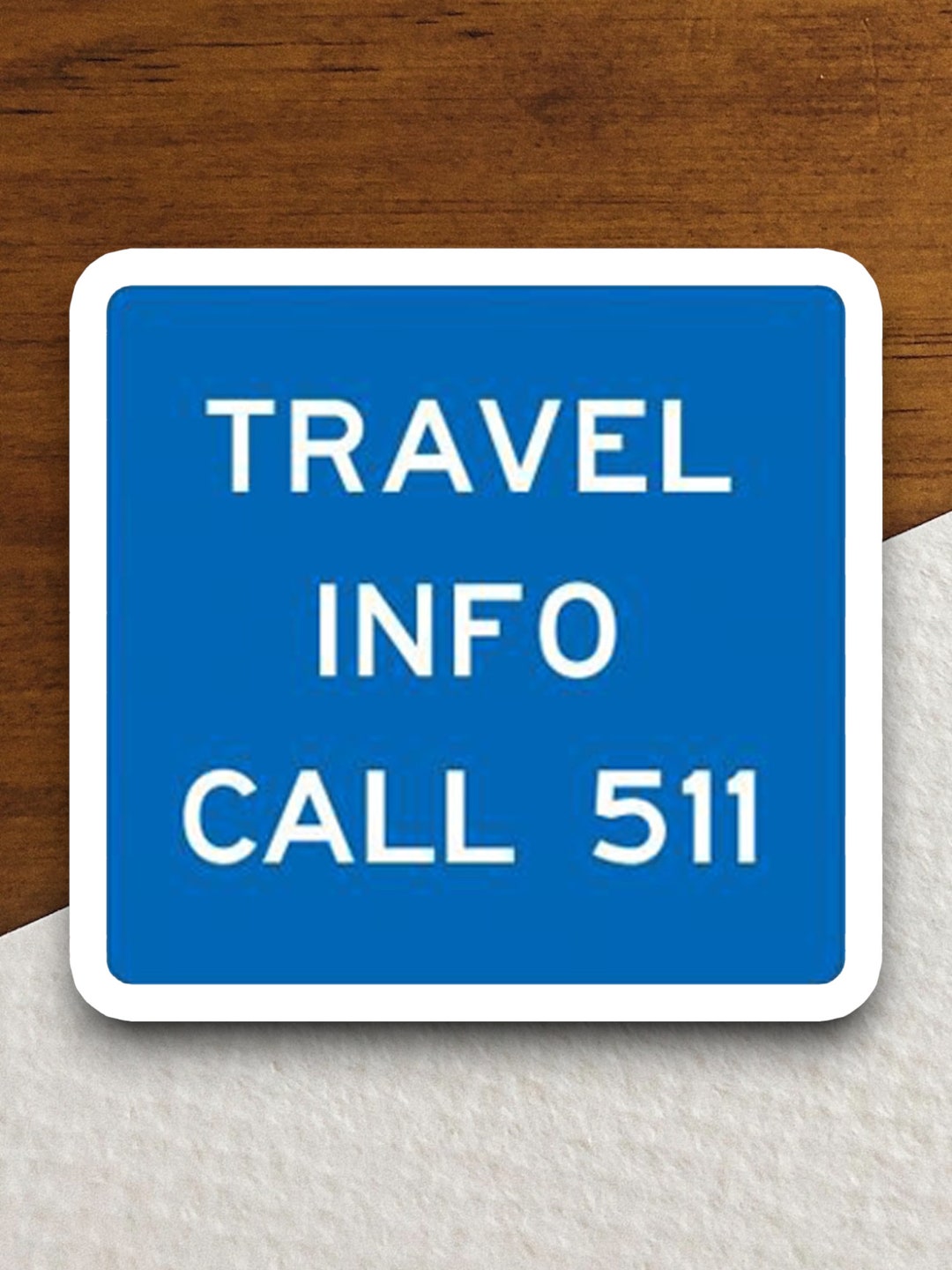 Travel Info Call 511 Sticker, Laptop Decals, Tumbler Stickers, Water ...