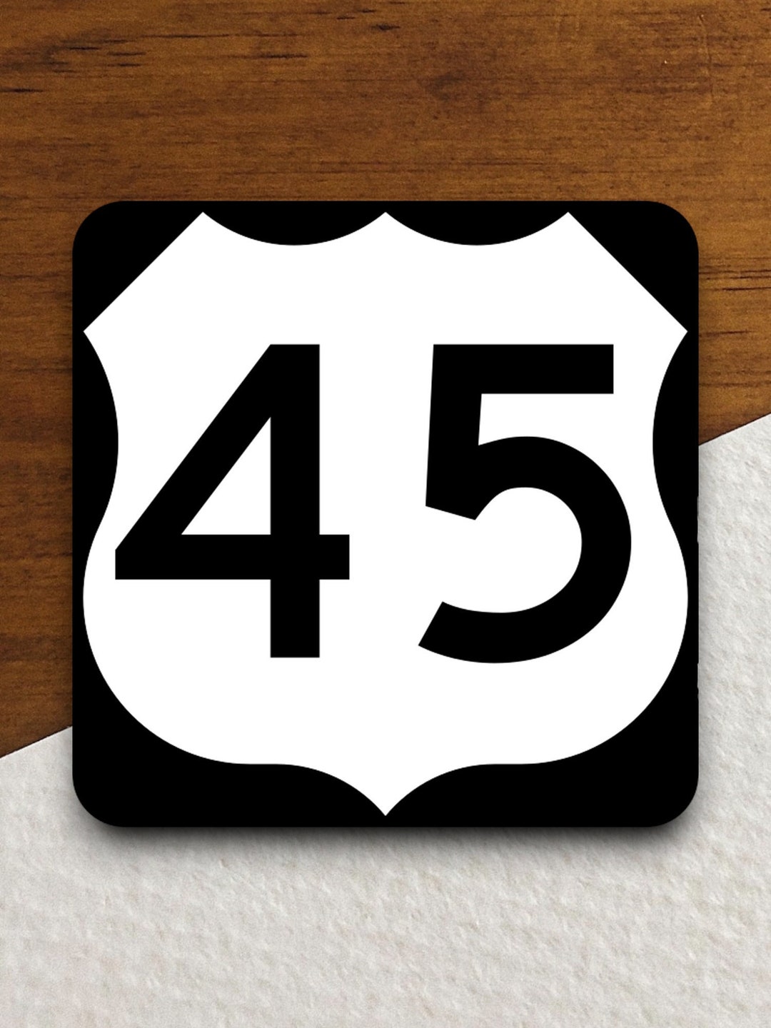 United States Route 45 Road Sign Sticker, Road Trip Sticker, Highway ...