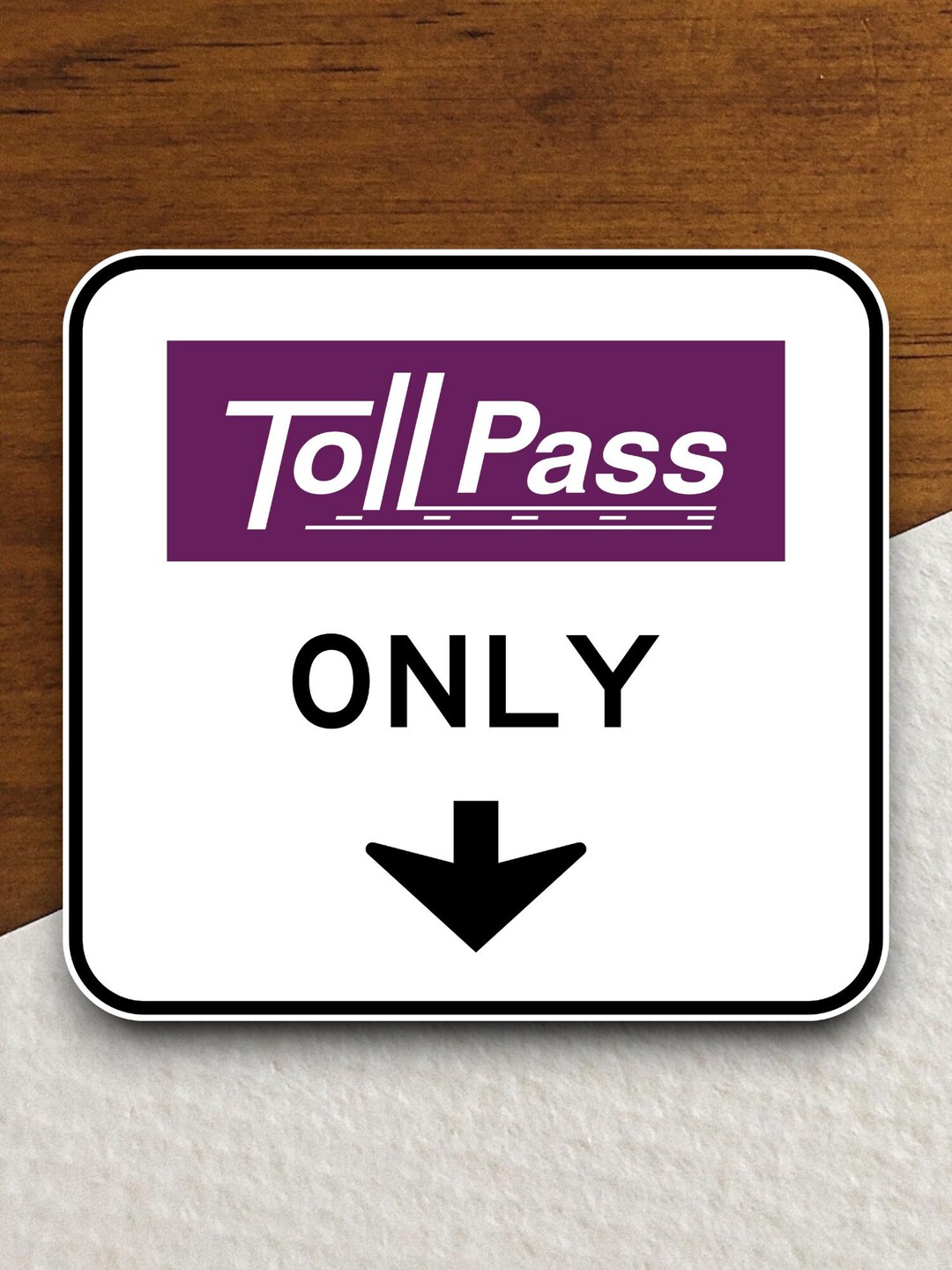Toll Road Pass Only Road Sign Stickers, Traffic Sticker, Road Sign ...