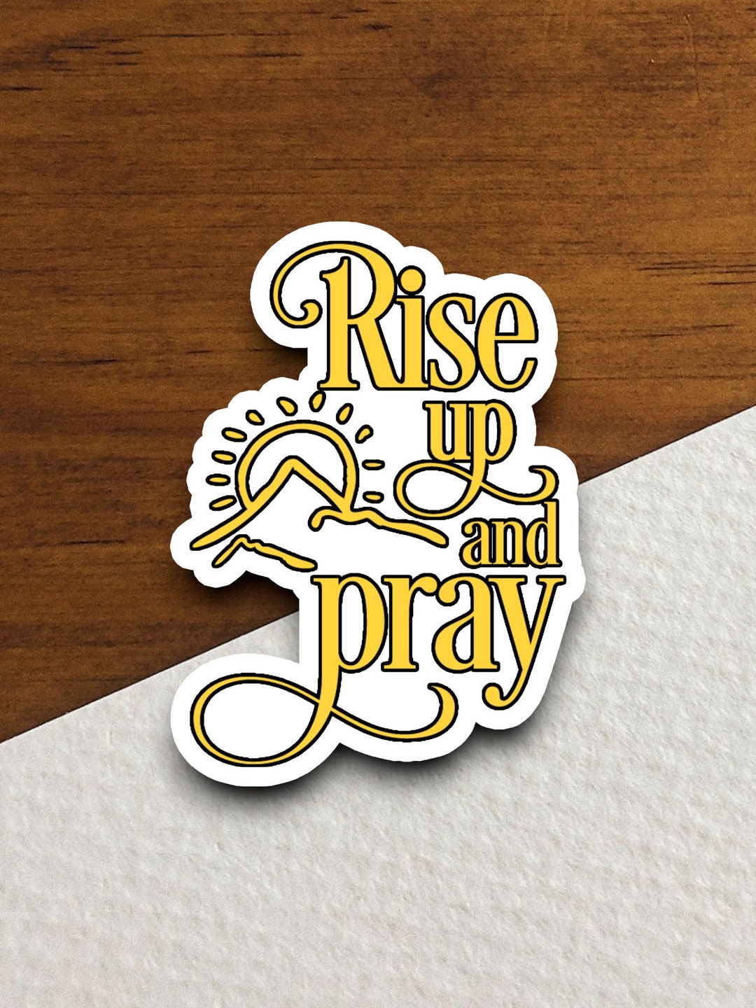 Rise up and Pray Sticker, Religious Sticker, Faith Sticker, Worship ...