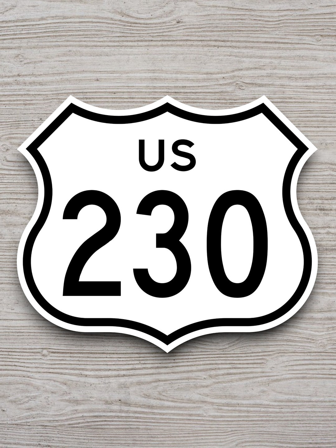 United States U.S. Route 230 Road Sign Sticker, Road Trip Sticker ...