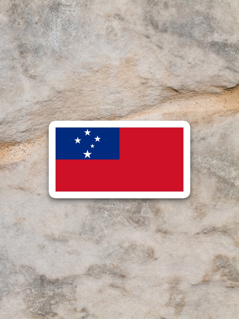 Samoa Country Flag Sticker, International Country Sticker ...