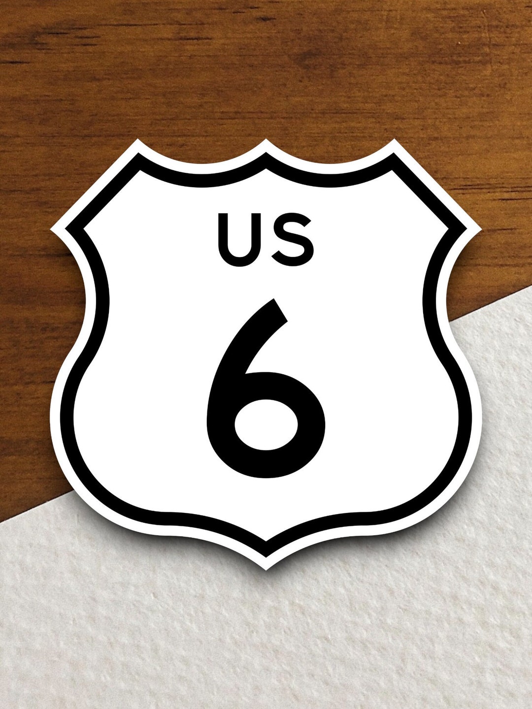 United States Route 6 Road Sign Sticker, Road Trip Sticker, Highway ...