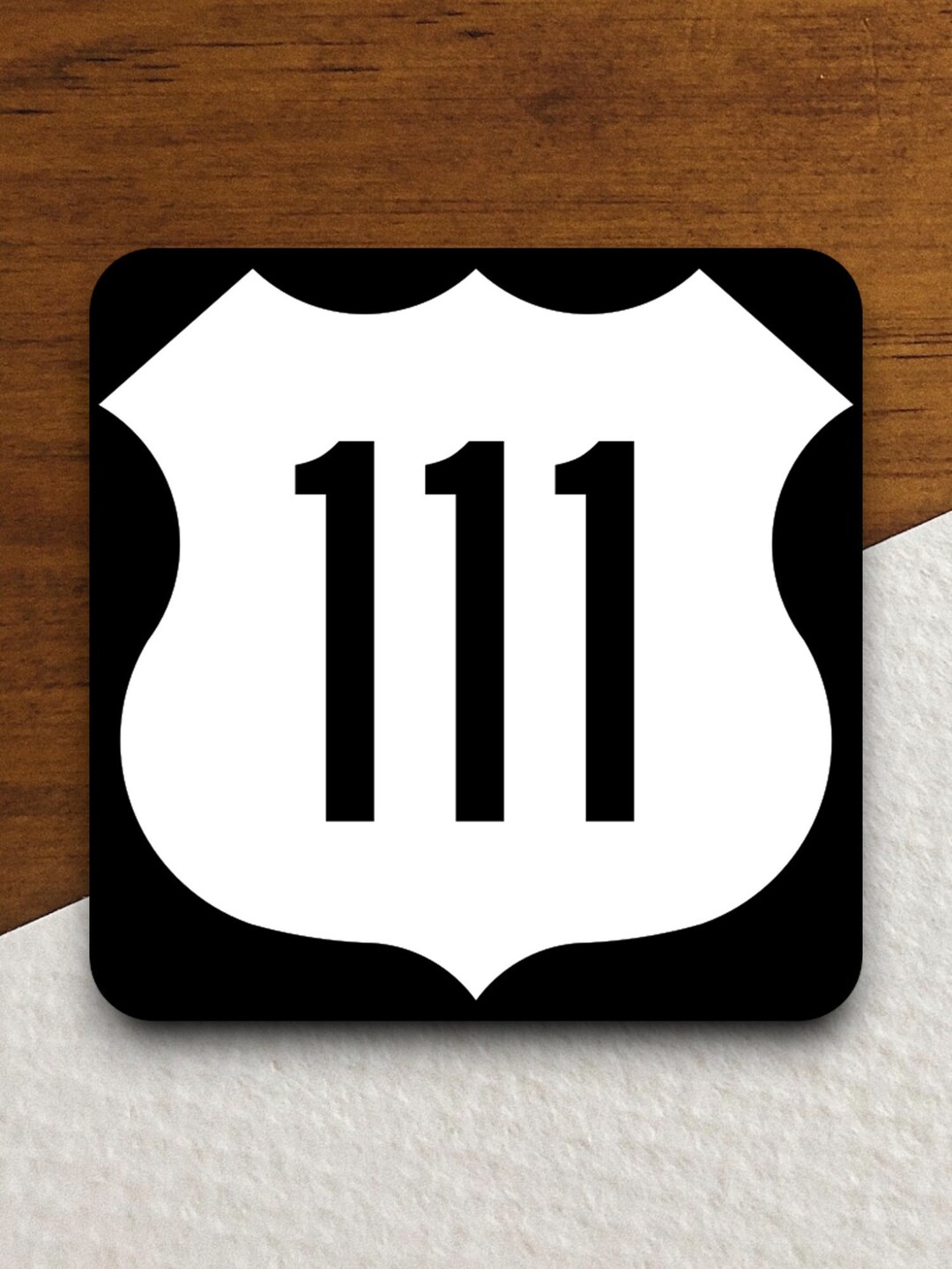 United States Route 111 Road Sign Sticker, Road Trip Sticker, Highway ...