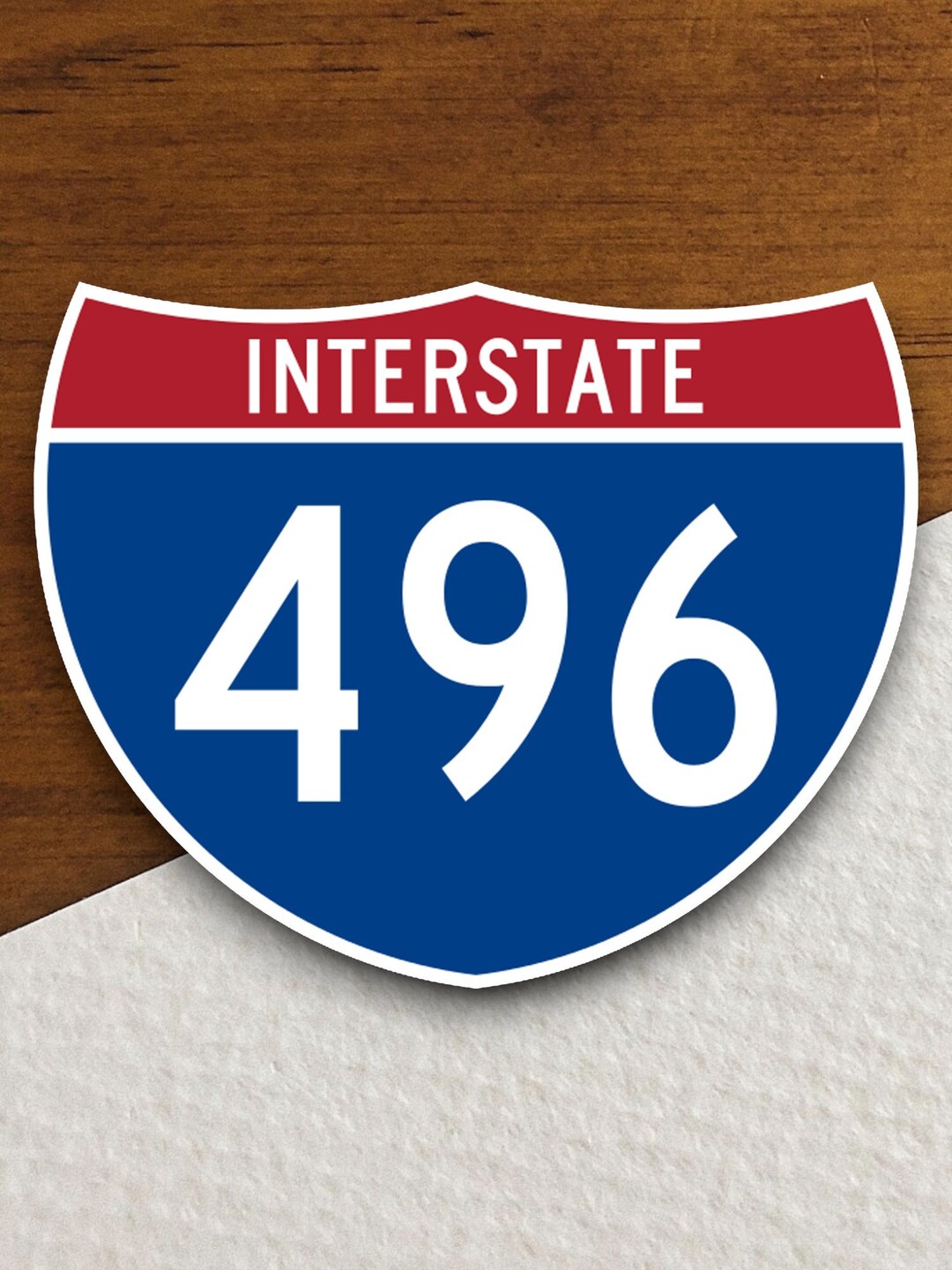 Interstate Route 496 Sticker, Interstate Highway Sign Expressway ...