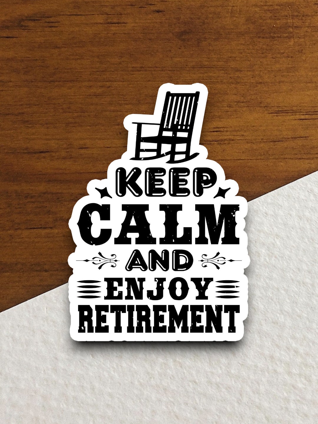 Keep Calm and Enjoy Retirement Sticker, Family Sticker, Enjoy Sticker ...