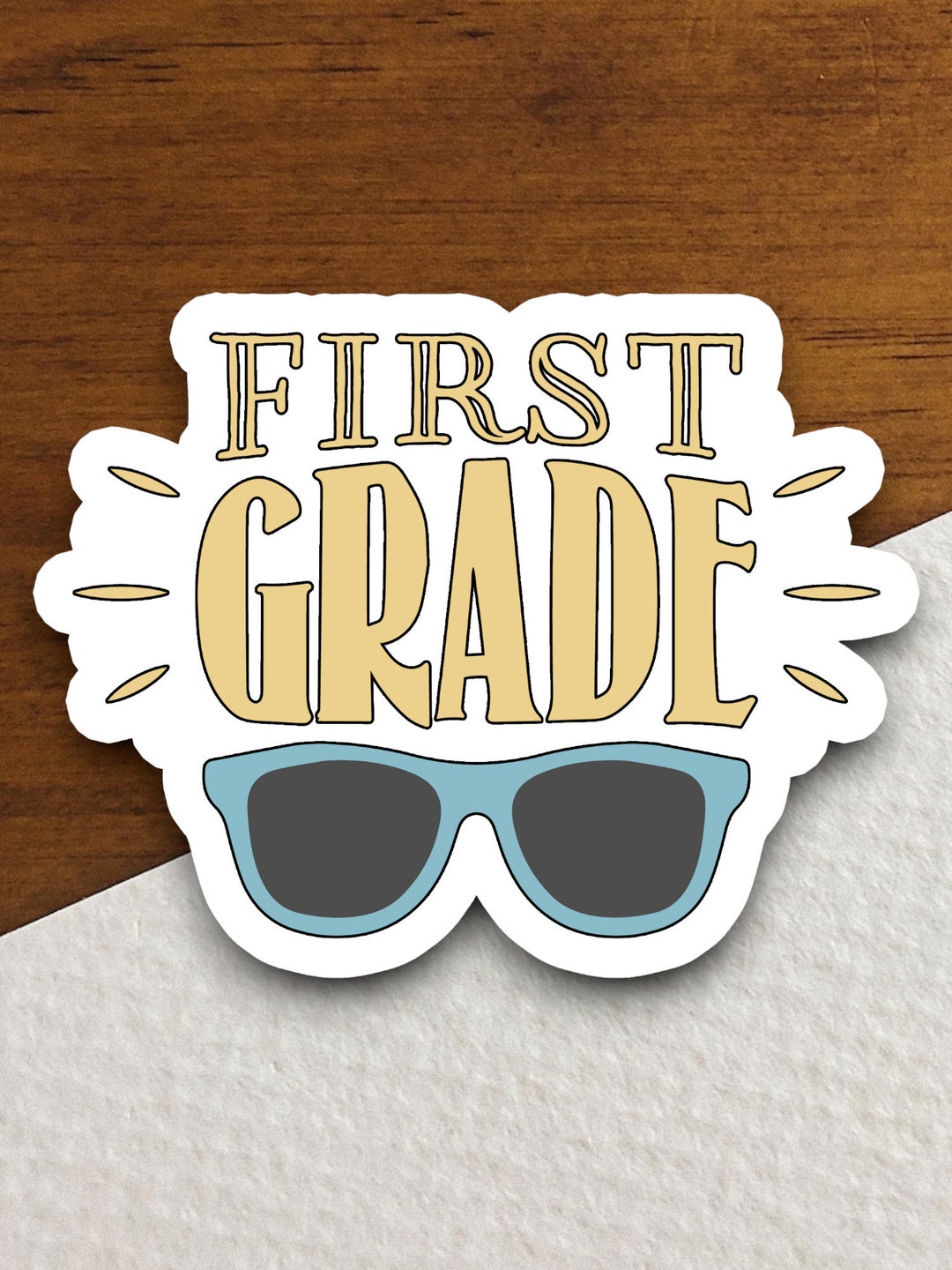 First Grade Back to School Sticker for Teacher Fun Education Decal - Etsy
