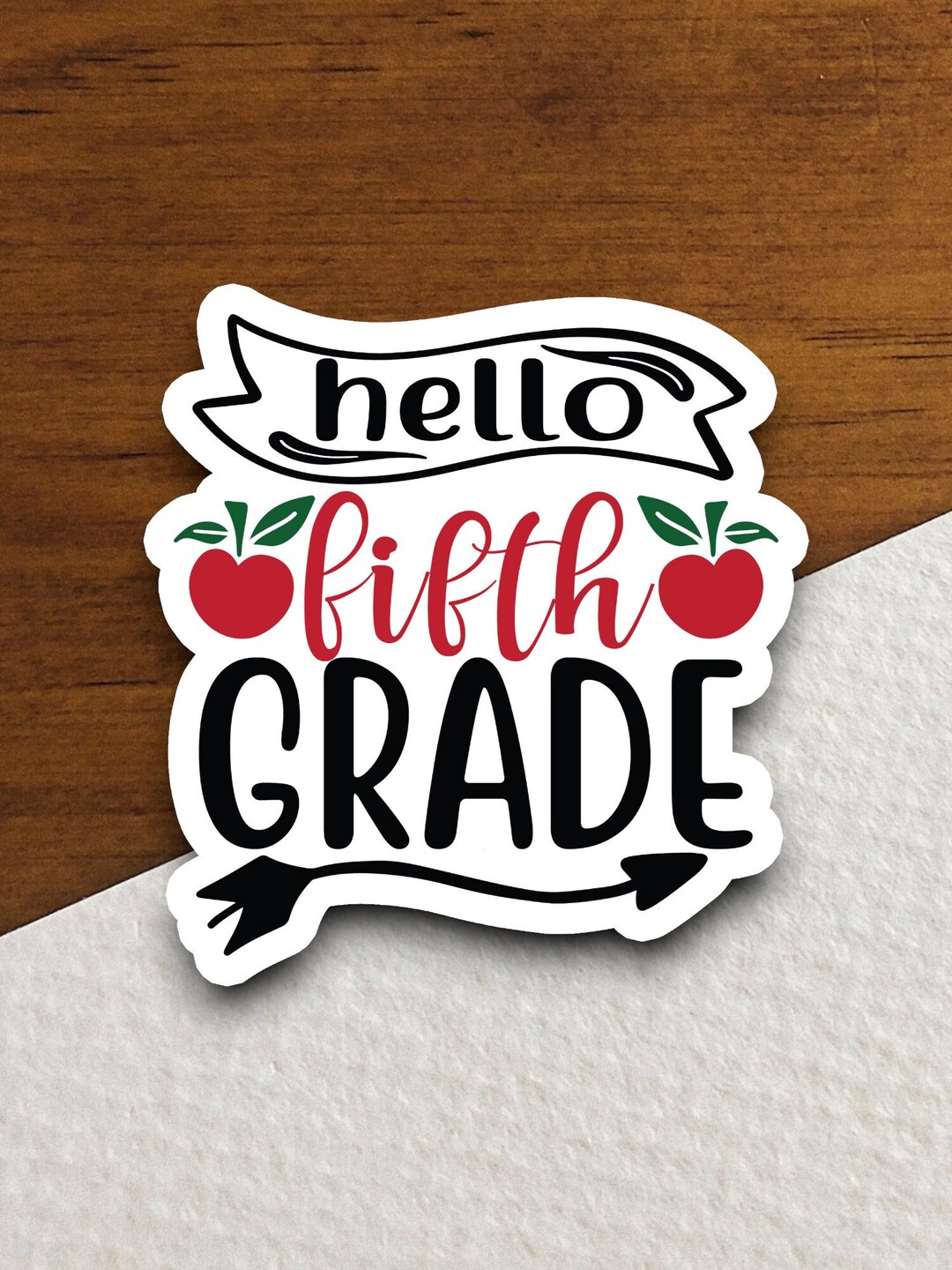 Hello Fifth Grade Sticker, Back to School, Teacher Sticker, Education ...
