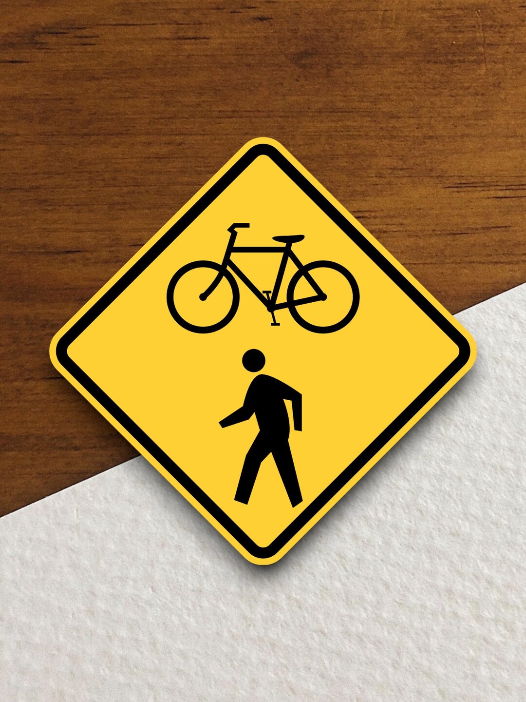 Bicycle and Pedestrians Road Sign Stickers, Traffic Sticker, Road Sign ...
