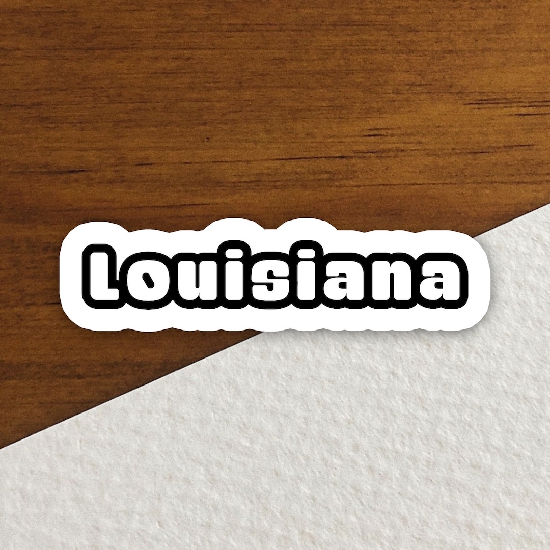 Louisiana Sticker, State Sticker, Water Bottle Sticker, Journal Sticker ...