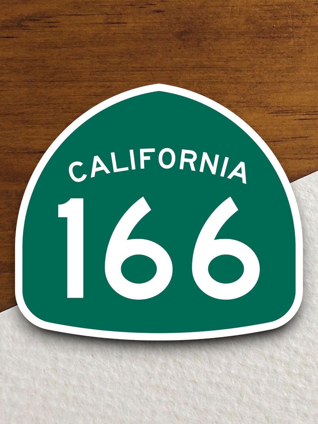 California State Route 166 Road Sign Sticker, Road Trip Sticker ...