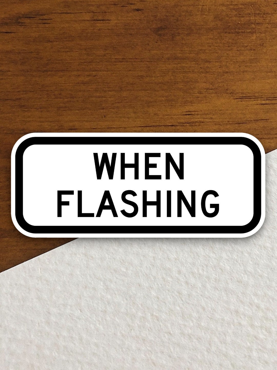 Traffic Sign When Lights Flashing Road Sign Stickers, Room Décor ...