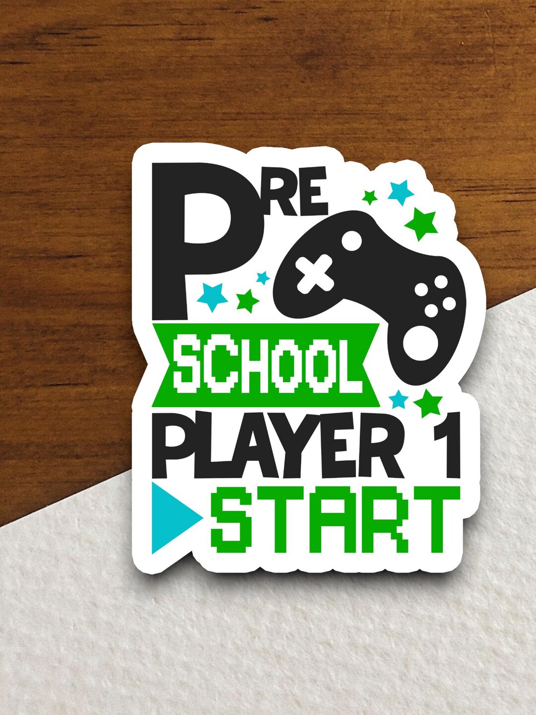 Pre-school Player 1 Start Sticker, Teacher Sticker, Education Sticker ...
