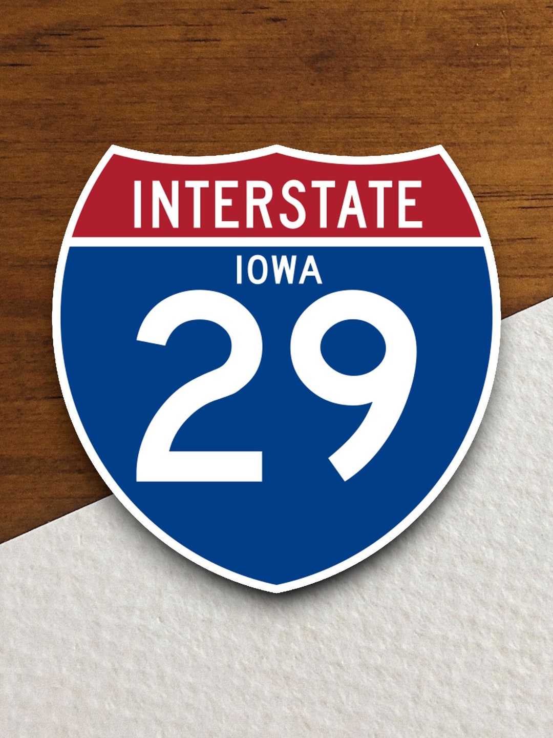 Interstate Route 29 Iowa Sticker, Interstate Highway Sign Expressway ...