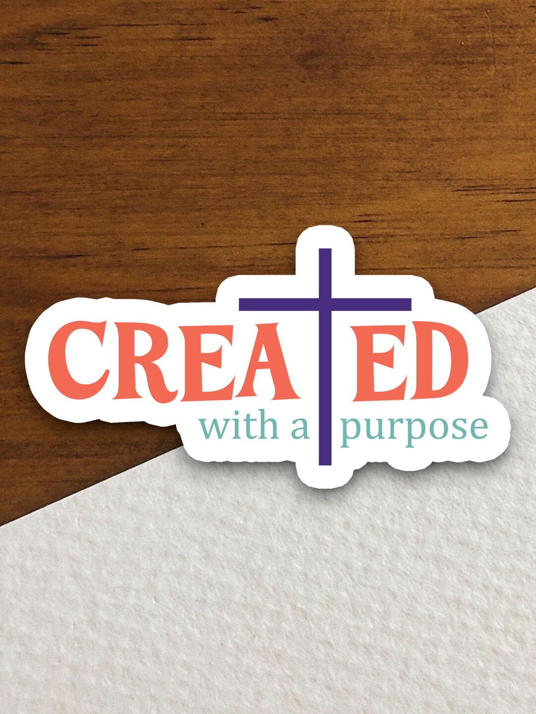 Created With a Purpose Sticker, Religious Sticker, Faith Sticker ...