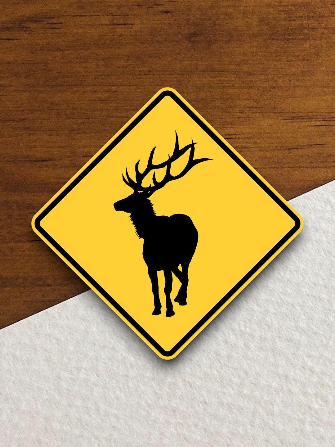 Elk Sticker, Animal Road Sign Stickers, Traffic Sticker, Road Sign ...