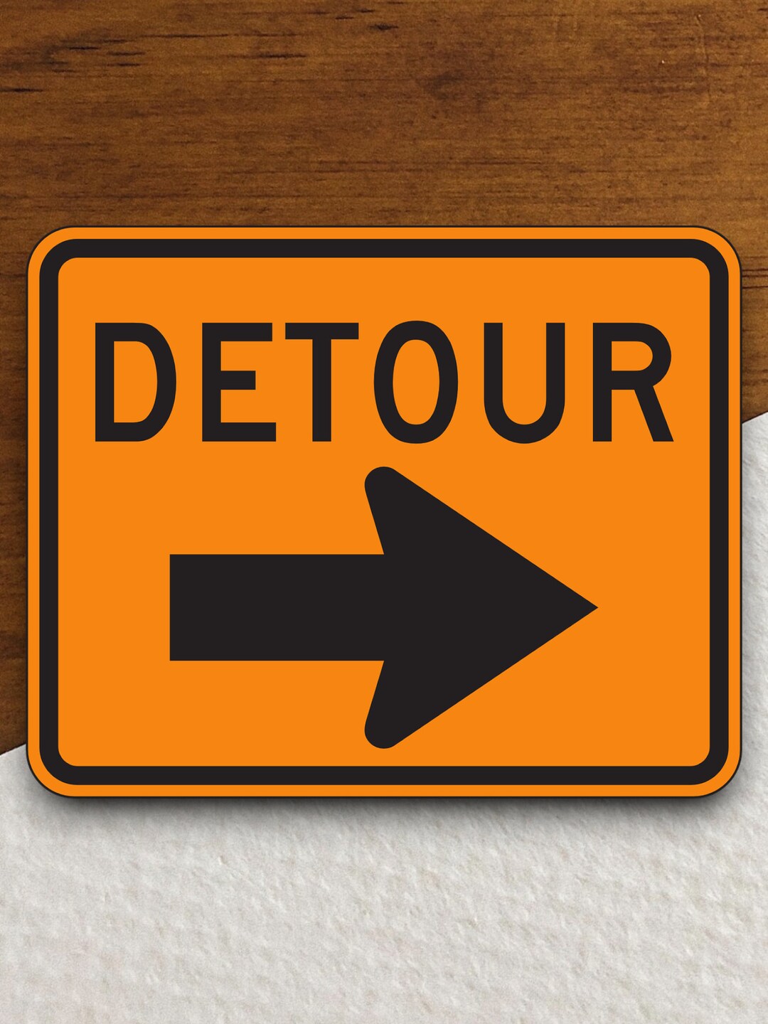 Detour Arrow Right Large Road Sign Stickers Traffic Sticker, Road Sign ...