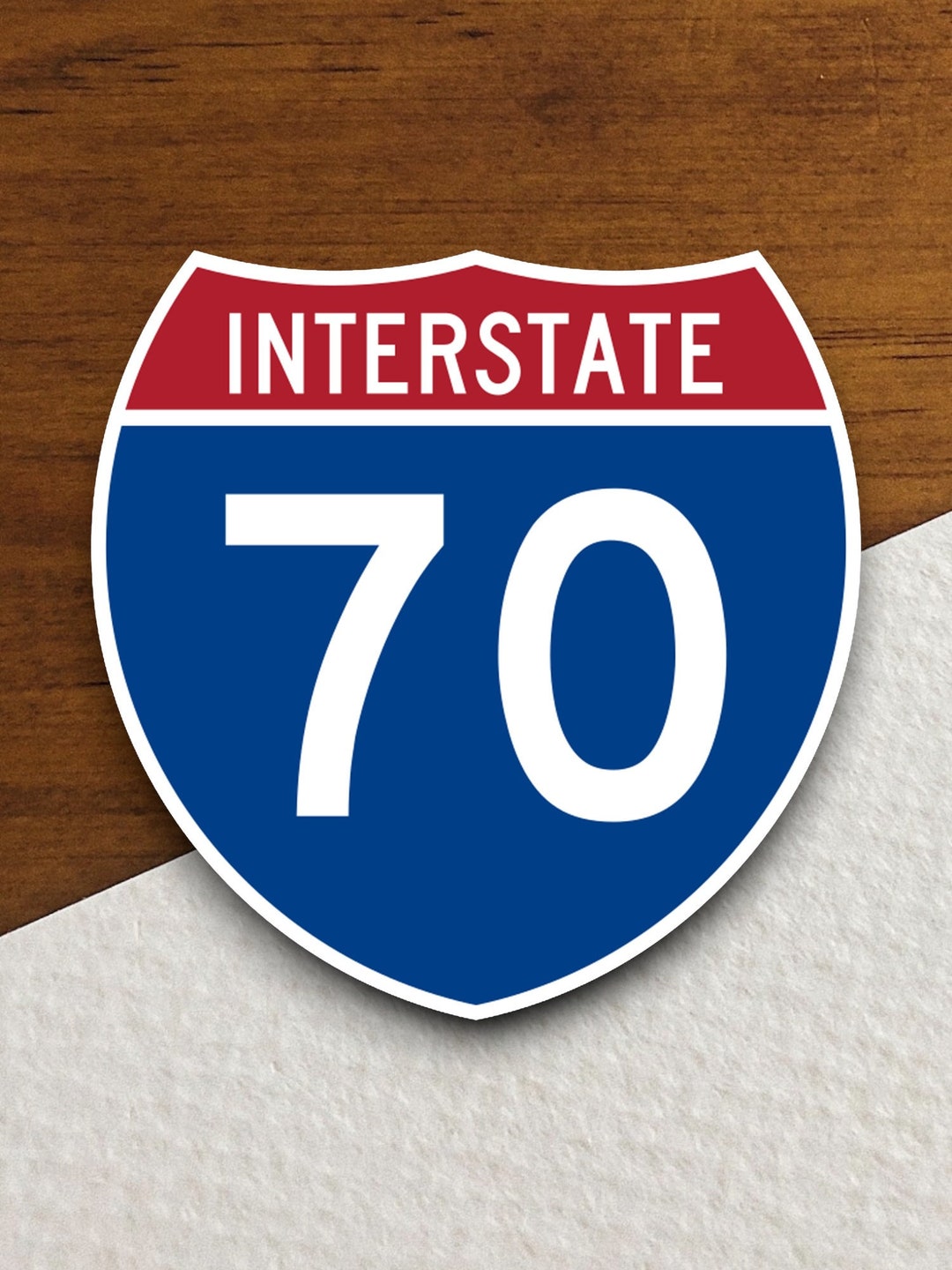 Interstate Route 70 Sticker,, Interstate Highway Sign Expressway ...