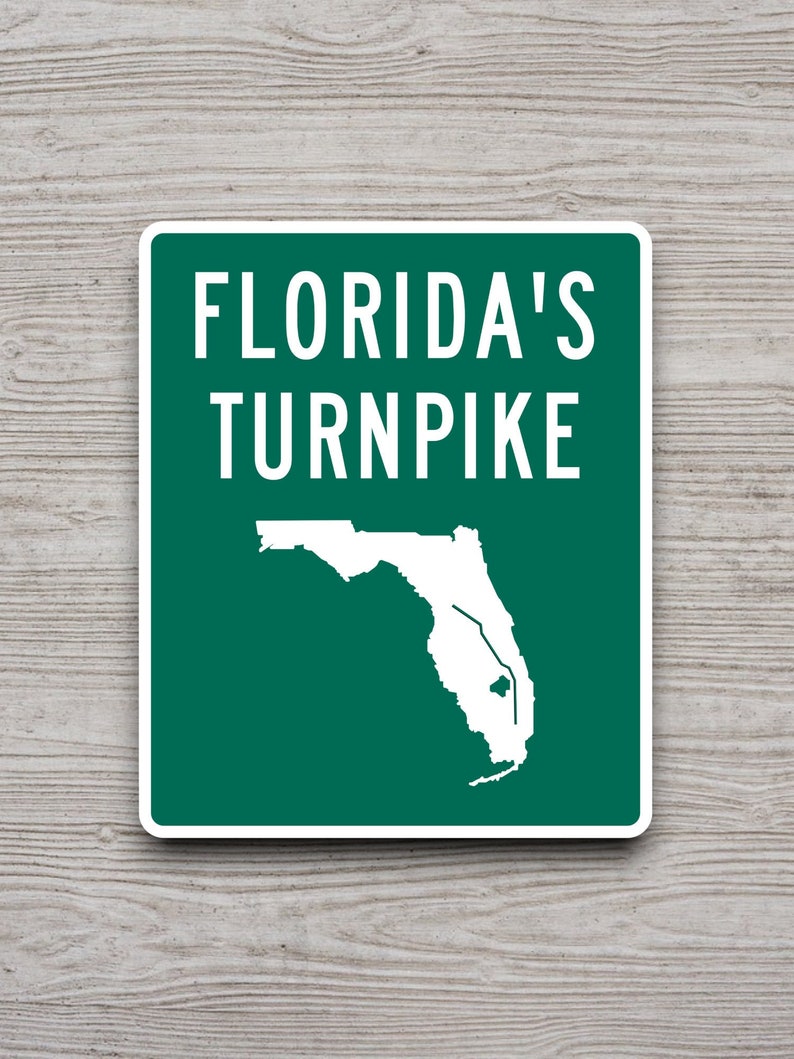 Florida's Turnpike Shield Road Sign Stickers Traffic Sticker, Road Sign ...