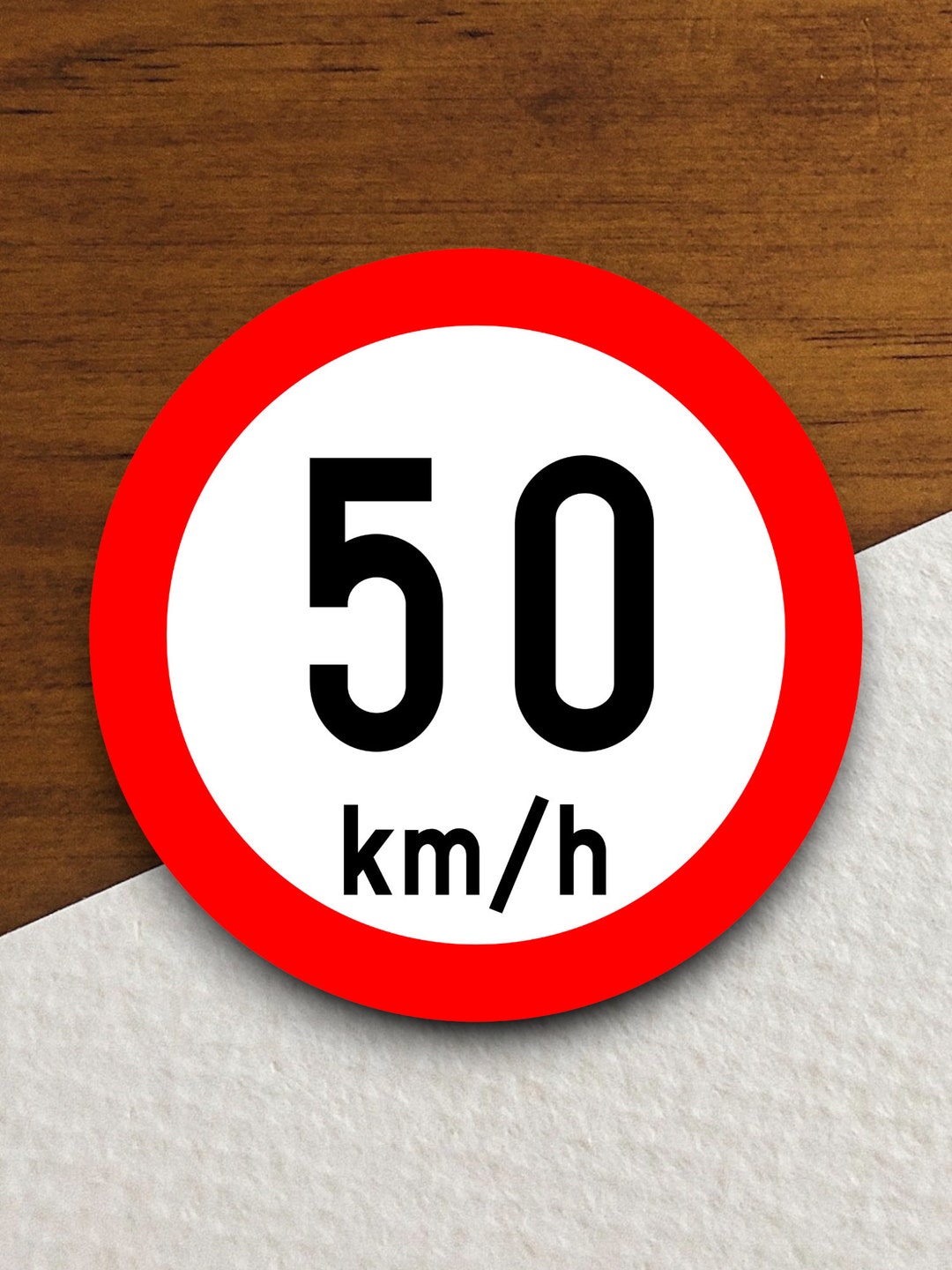 Road Sign 50 Km/h Speed Limit Sign Sticker Road Sign Sticker - Etsy