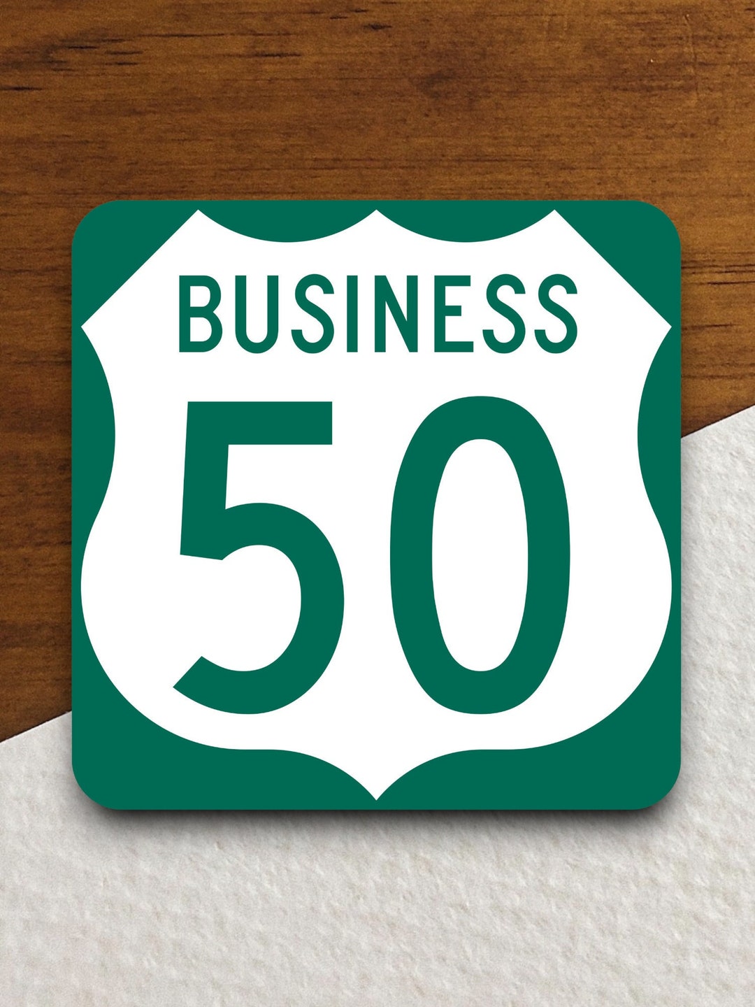 United States Route 50 Business Road Sign Sticker, Road Trip Sticker ...