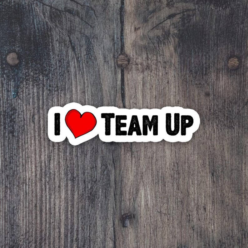 I Love Team up Sticker, Pokémon Sticker, Heart Sticker, Love Sticker ...