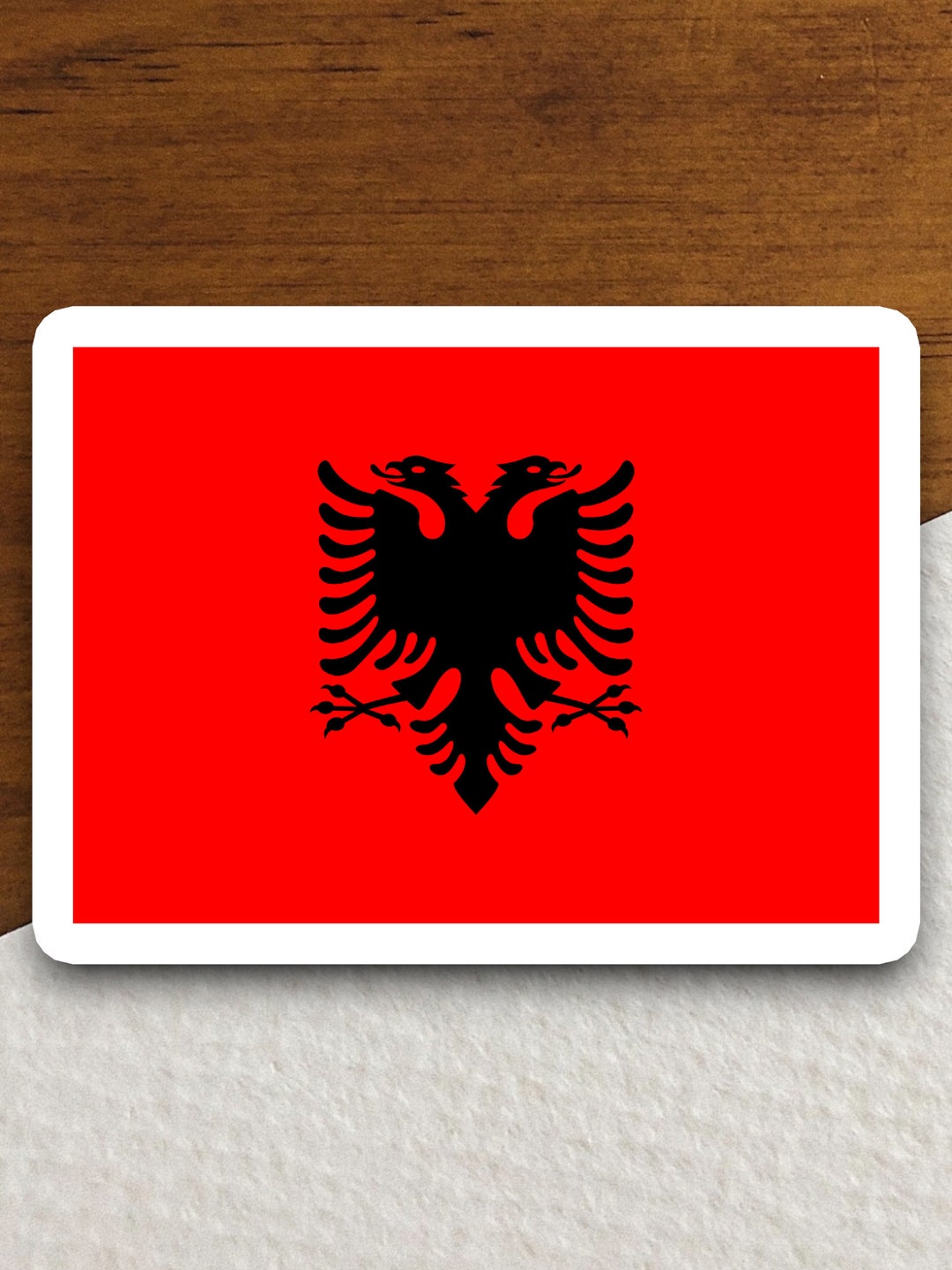 Albania Country Flag Sticker, International Country Sticker ...
