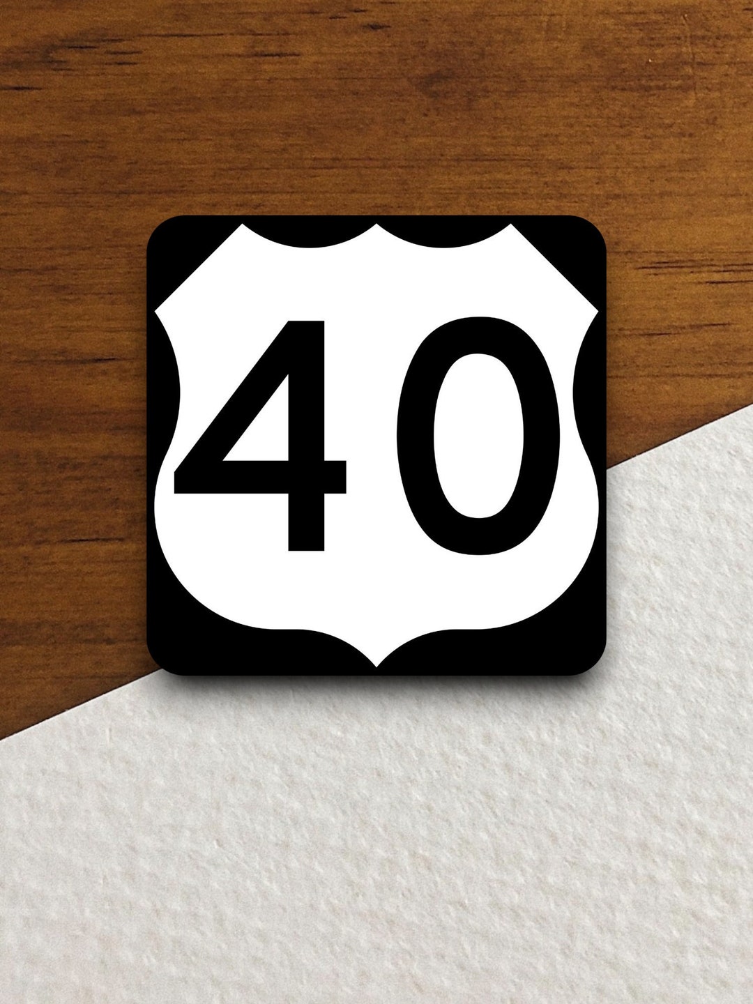 United States Route 40 Road Sign Sticker, Road Trip Sticker, Highway ...