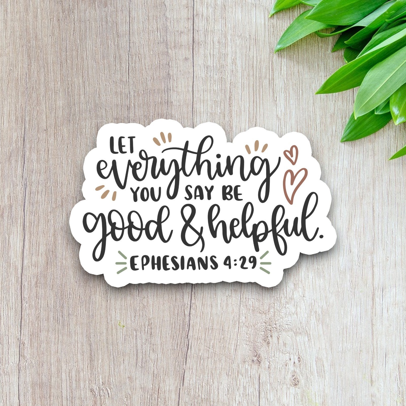 Let Everything You Say Be Good and Helpful Sticker, Religious Sticker ...