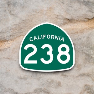 California State Route 238 Road Sign Sticker, Road Trip Sticker ...