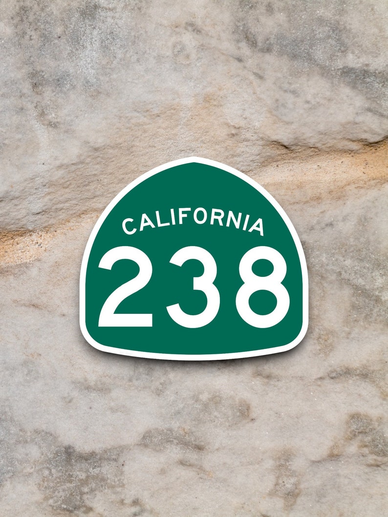 California State Route 238 Road Sign Sticker, Road Trip Sticker ...