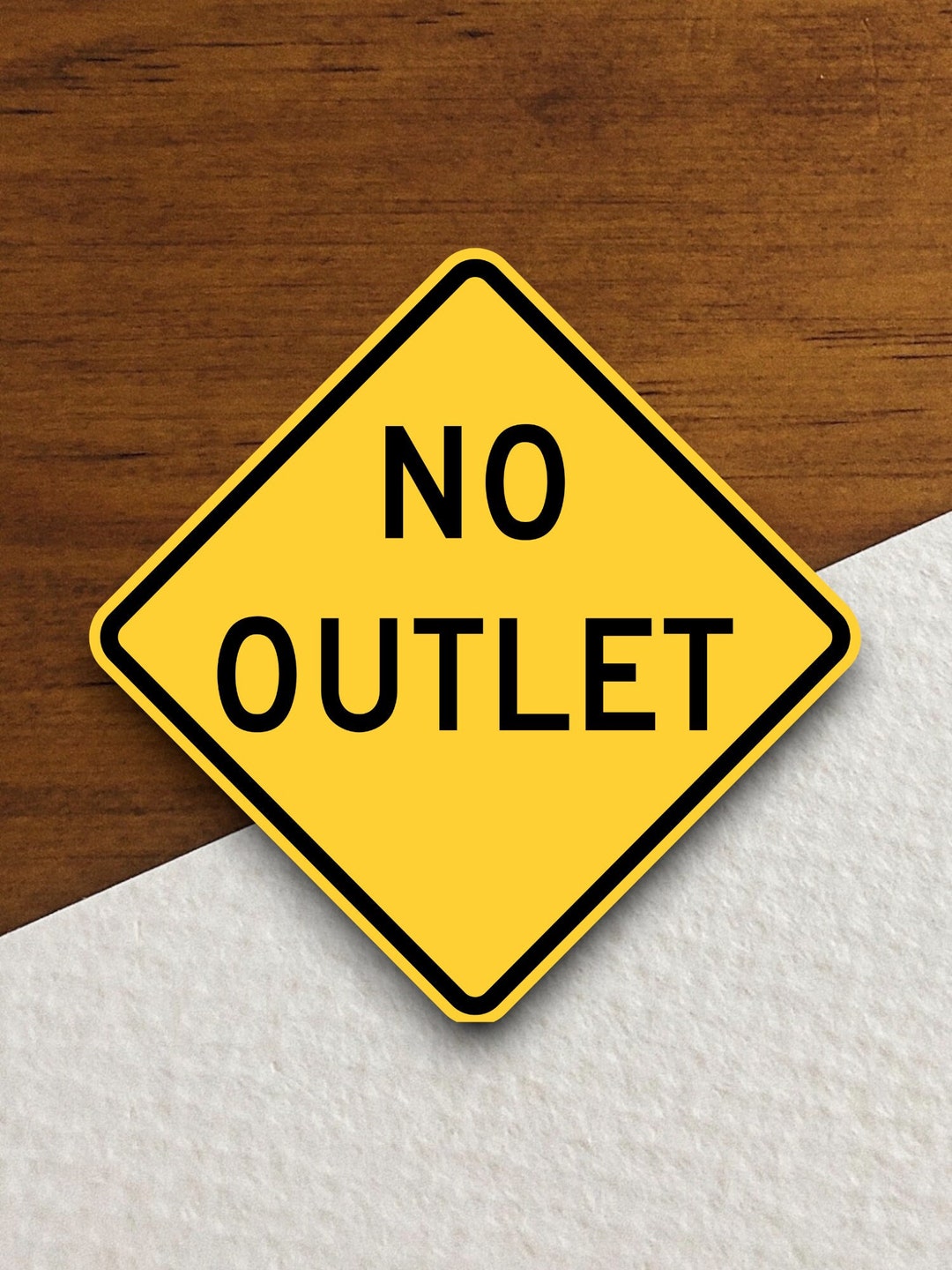 Traffic Sign No Outlet Road Sign Stickers, Room Décor Traffic Sticker ...