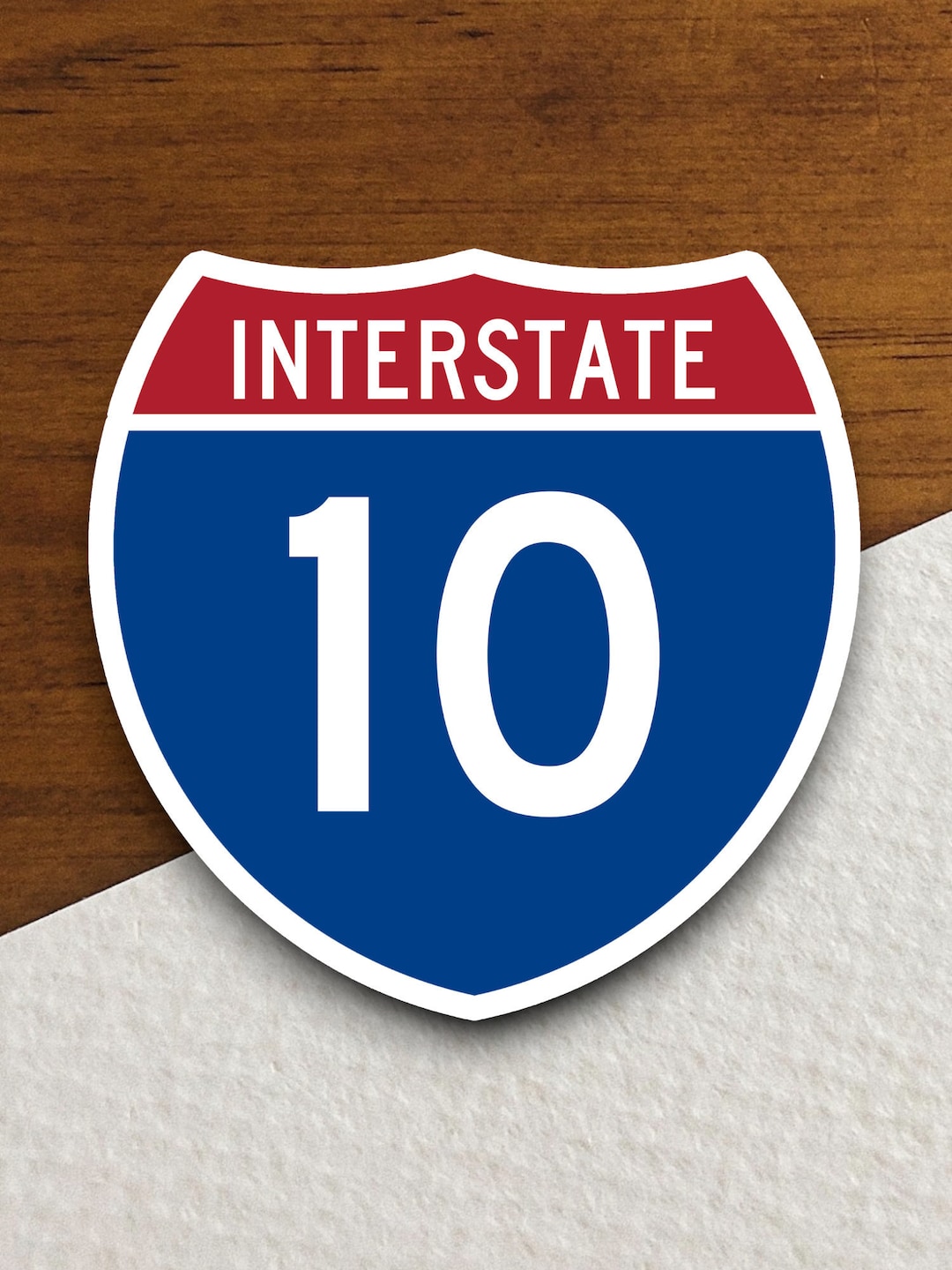 Interstate Route 10 Sticker, Interstate Highway Sign Expressway ...