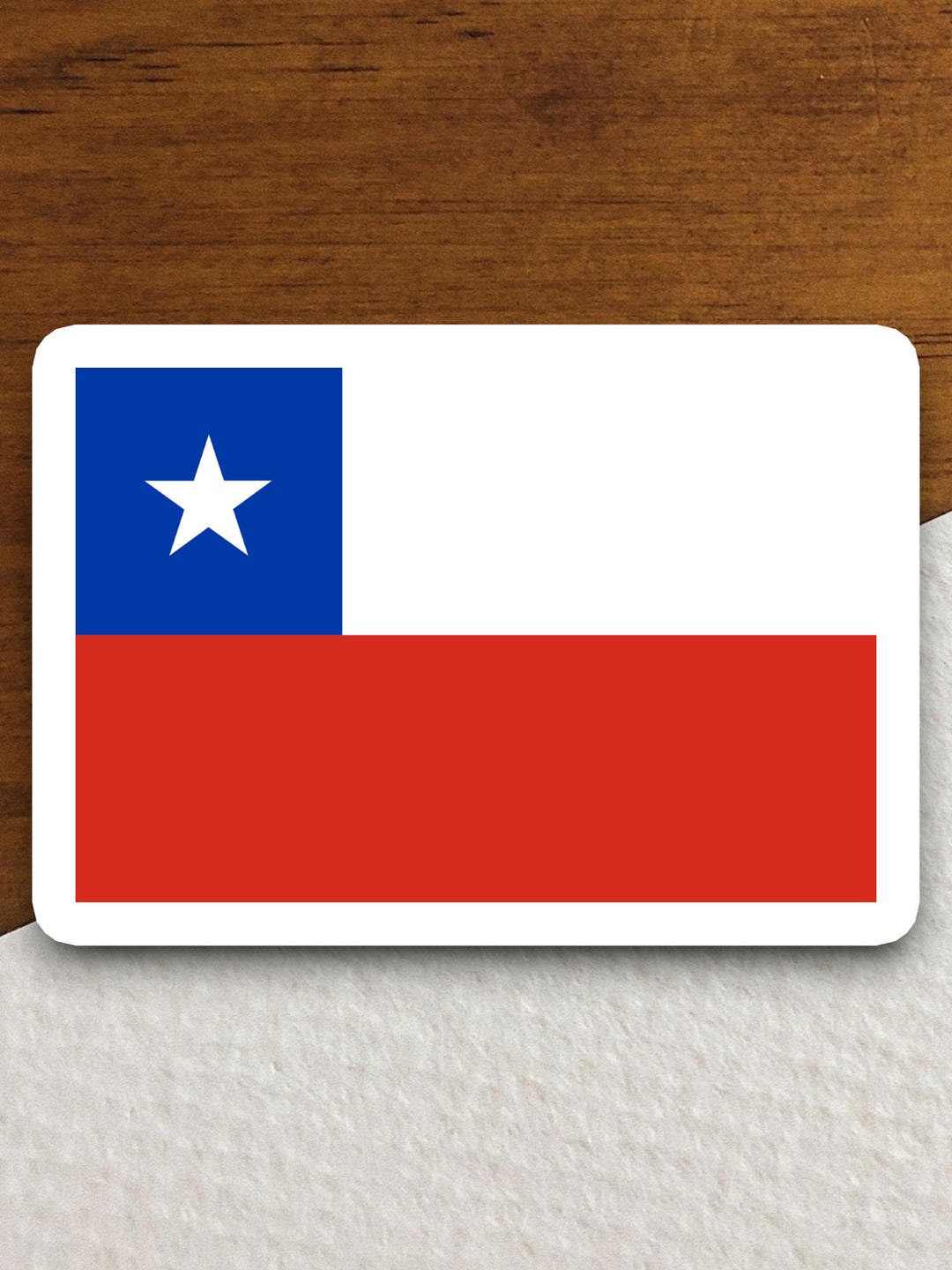 Chile Country Flag Sticker, International Country Sticker ...