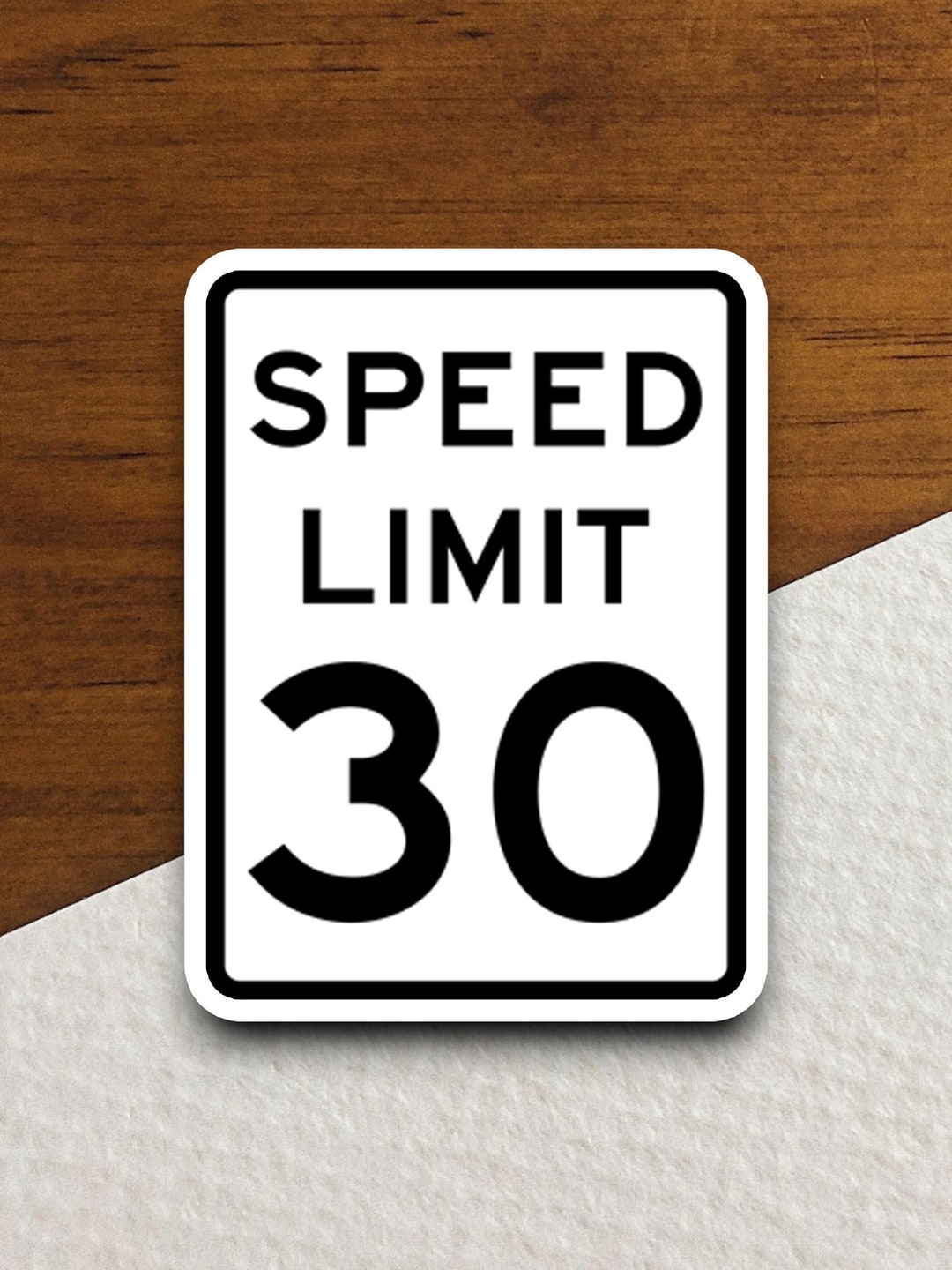 30 Miles per Hour Speed Limit Road Sign Sticker Speed - Etsy