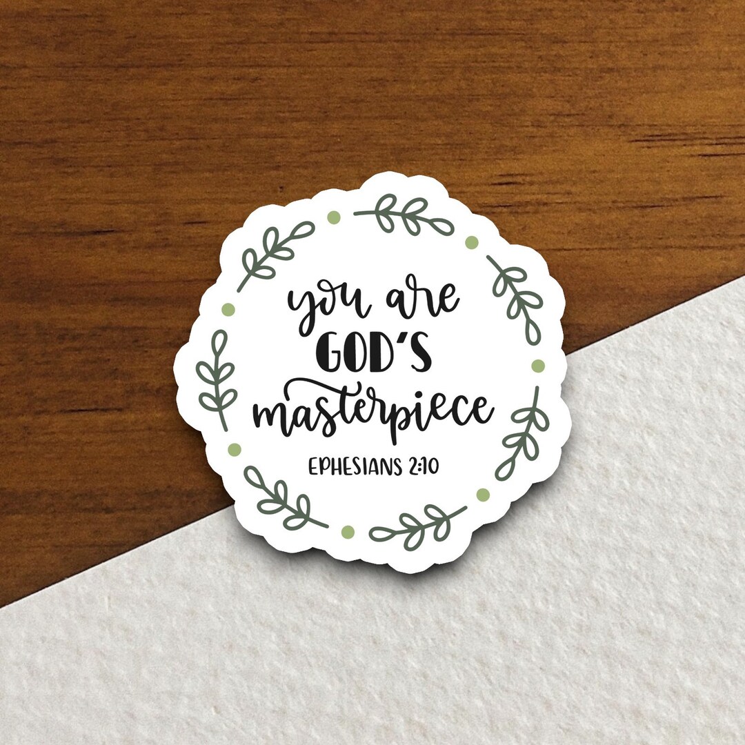 You Are God's Masterpiece Sticker, Religious Sticker, Faith Sticker ...