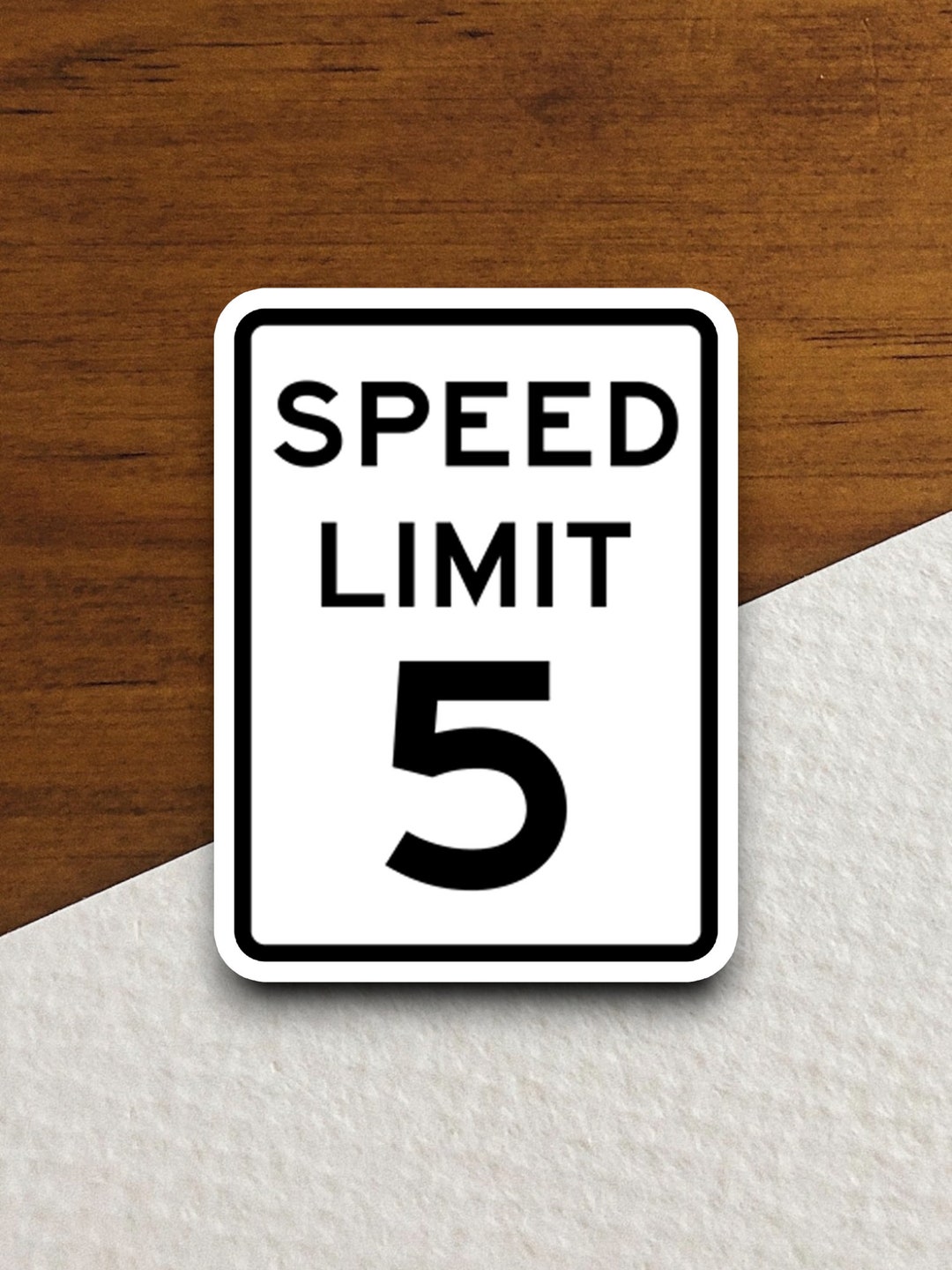 5 Miles per Hour Speed Limit Sticker, Souvenir Travel Sticker, Road ...