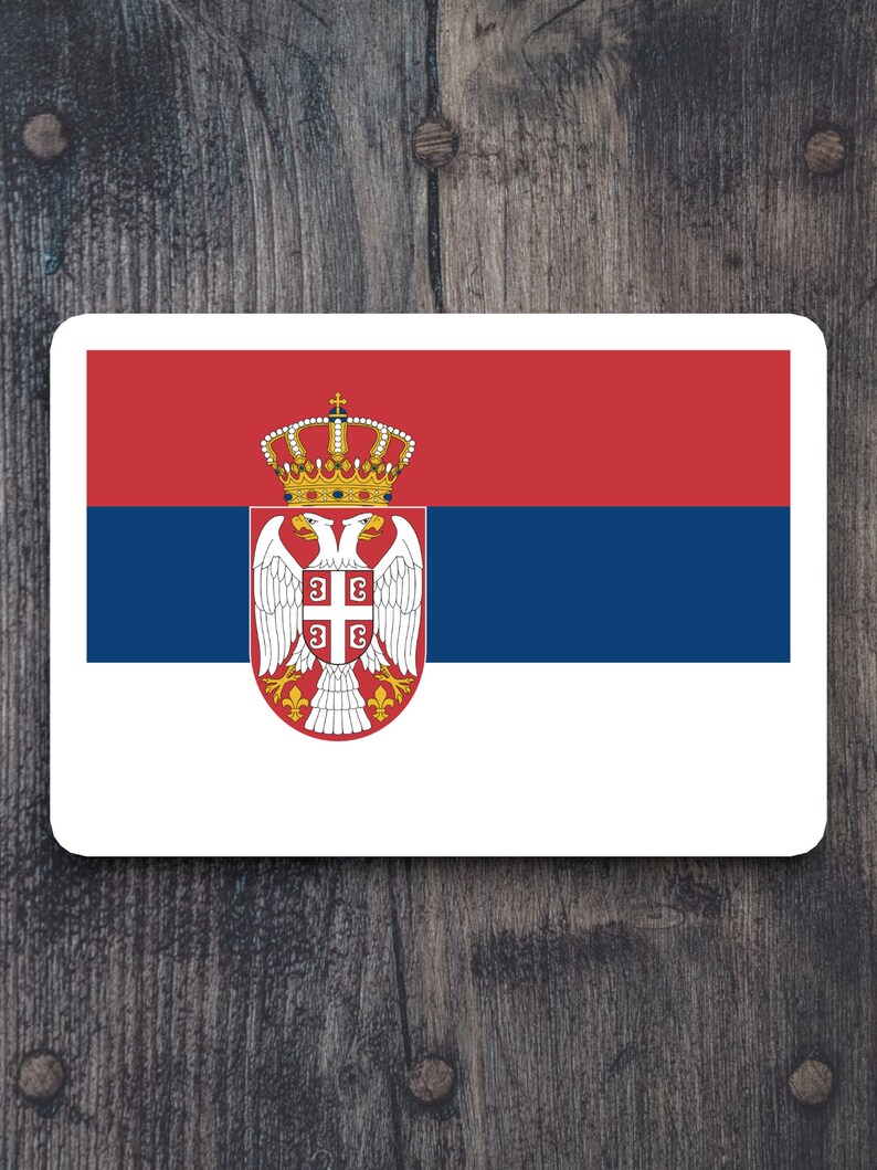 Serbia Country Flag Sticker, International Country Sticker ...