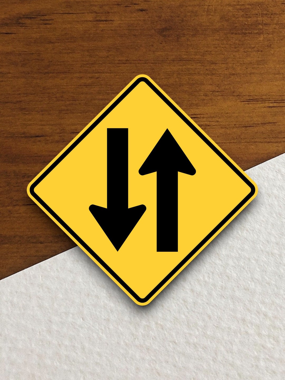 Two-way Traffic Road Sign Stickers, Traffic Sticker, Road Sign ...