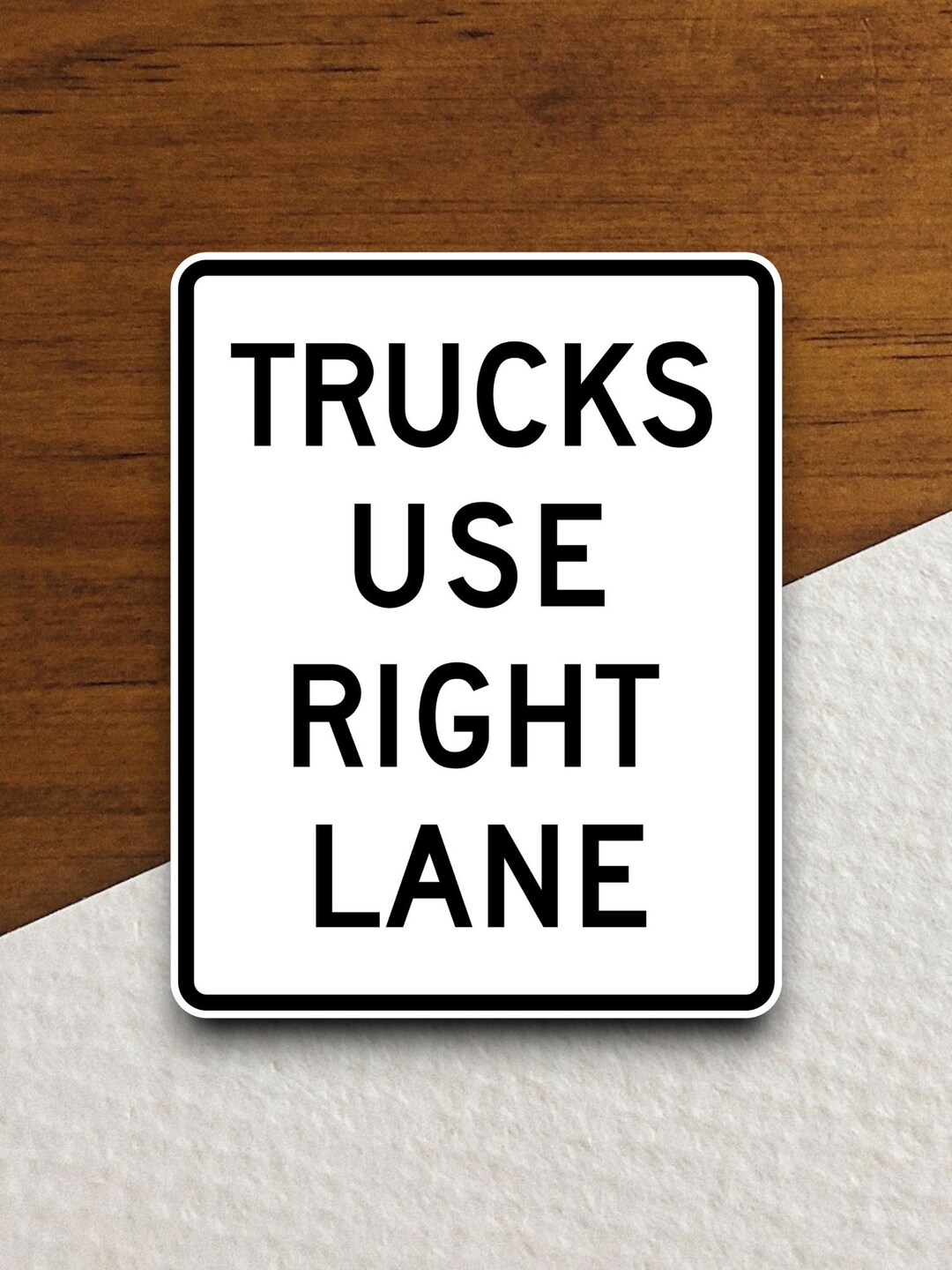 Trucks Use Right Lane Sticker Road Sign Sticker Travel - Etsy