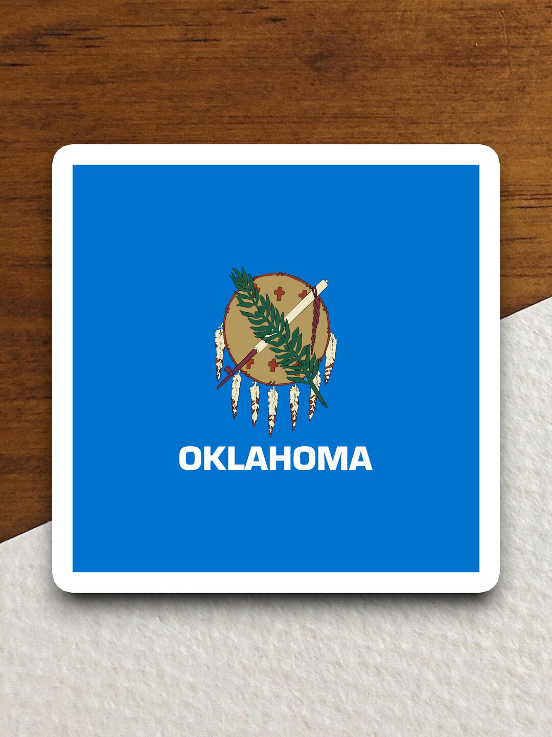 Oklahoma State Sticker, Oklahoma Flag Sticker, Pennant Sticker, Banner ...