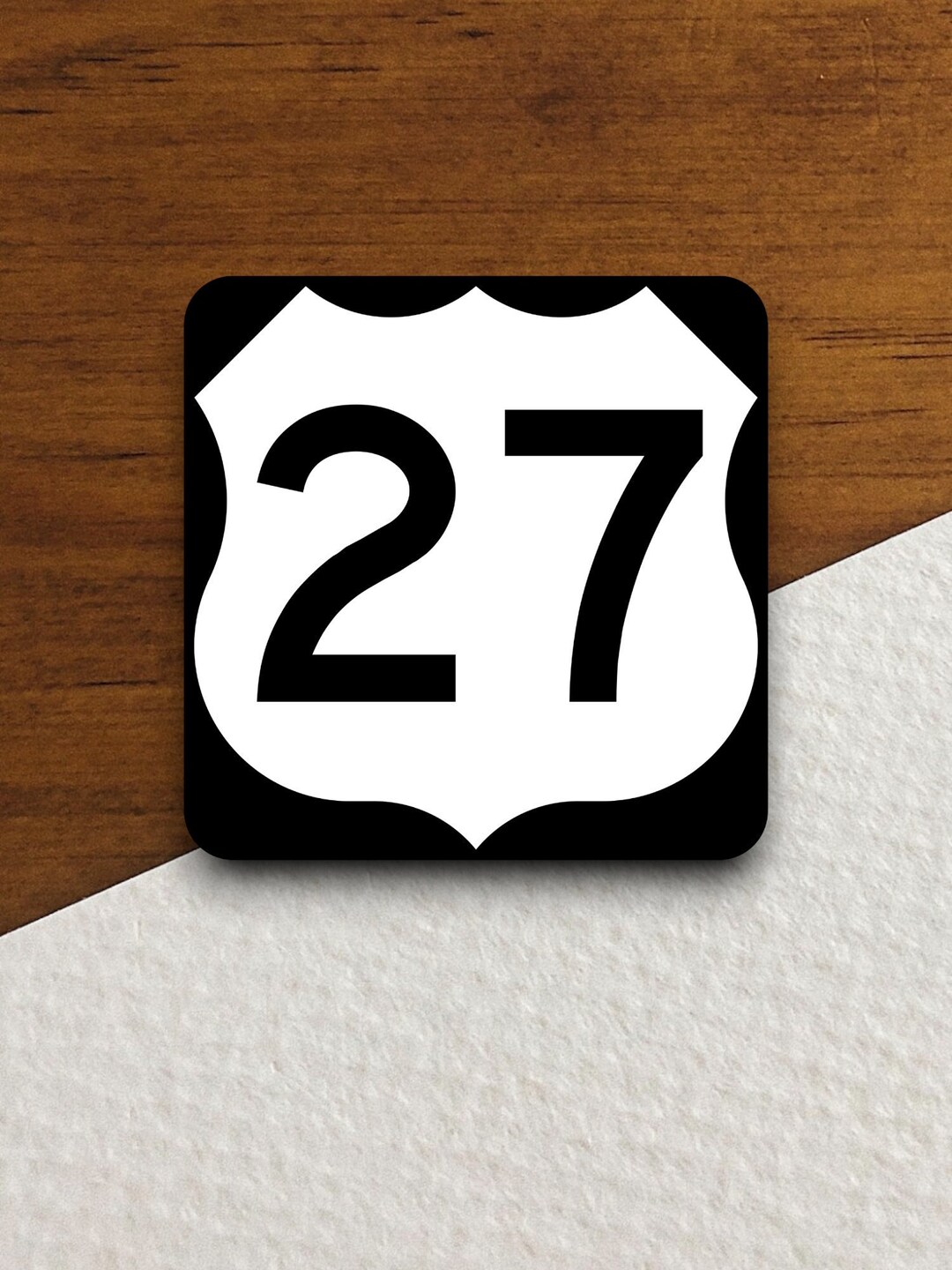 United States Route 27 Road Sign Sticker, Road Trip Sticker, Highway ...