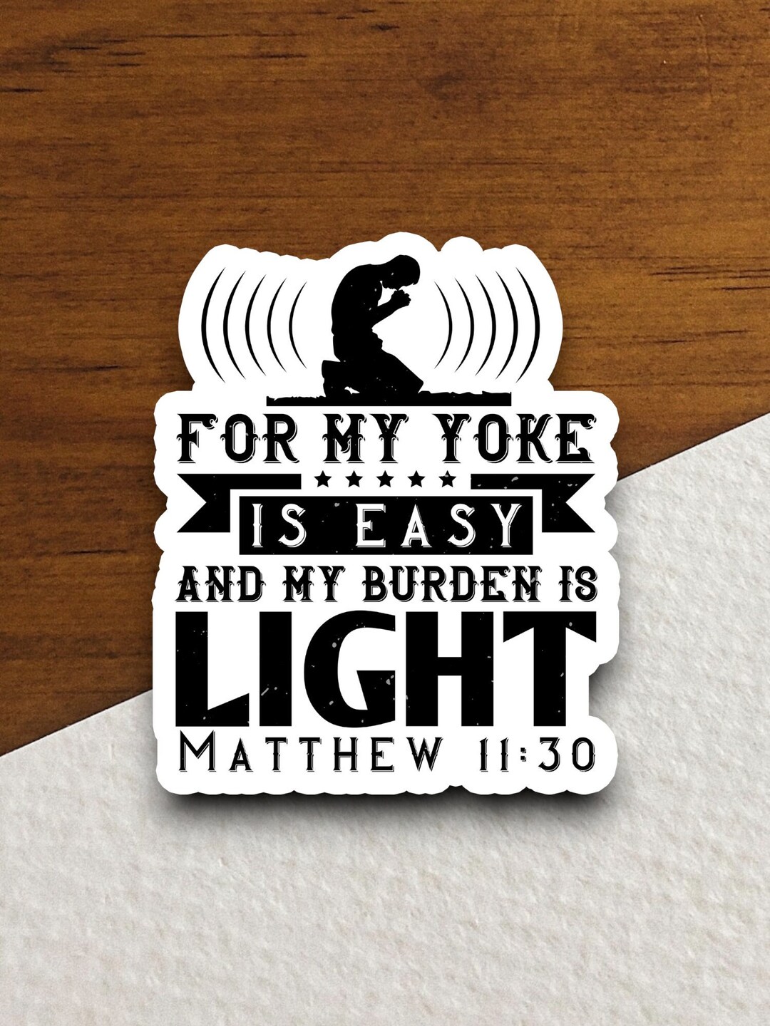 For My Yoke is Easy and My Burden is Light Sticker, Religious Sticker ...