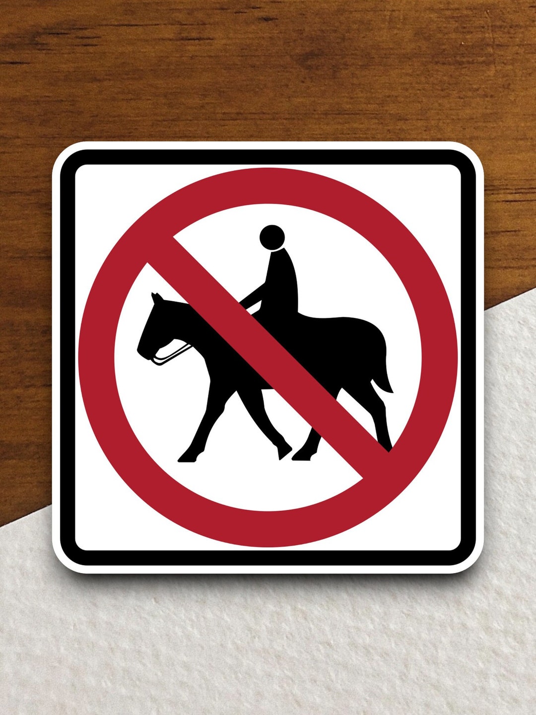 No Horseback Riding Sticker, Souvenir Travel Sticker, Road Sign Decor ...