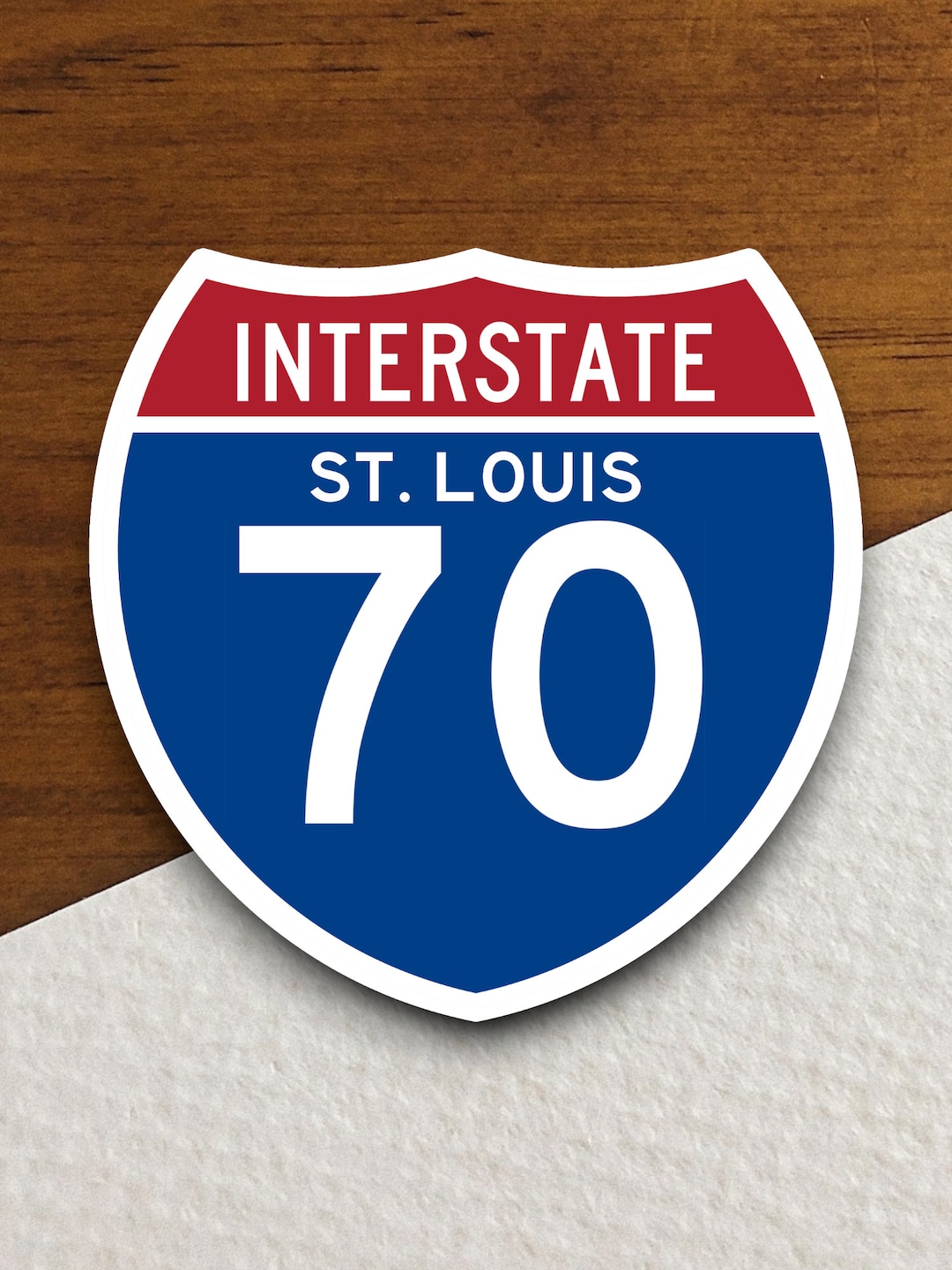 Interstate Route 70 St. Louis Sticker,, Interstate Highway Sign ...