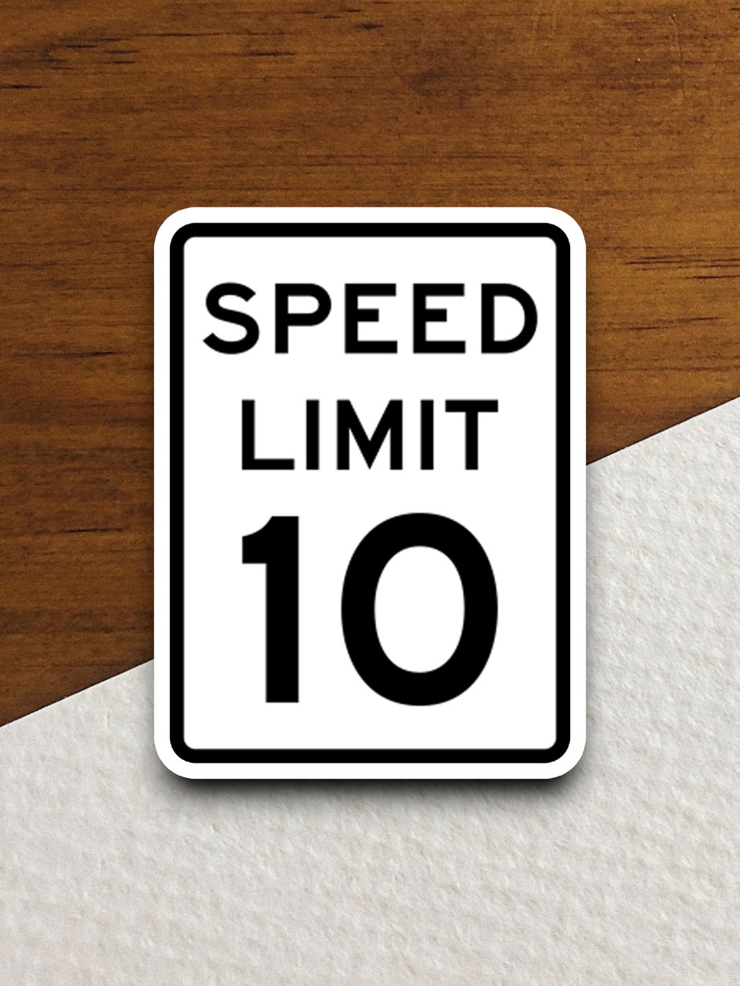10 Miles per Hour Speed Limit Sticker, Souvenir Travel Sticker, Road ...